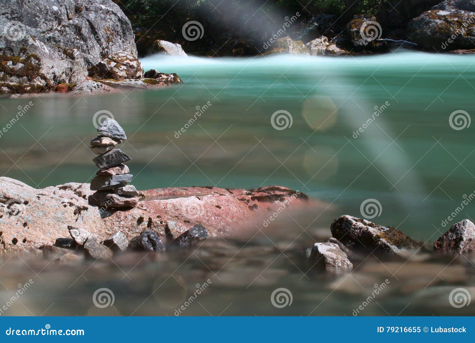 Rock stack in river stock image. Image of harmony, exposure - 79216655