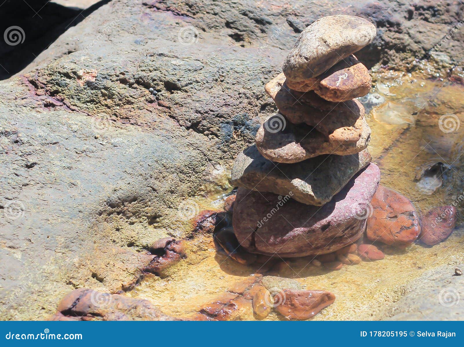 Rock stacking or balancing stock image. Image of rocks - 178205195