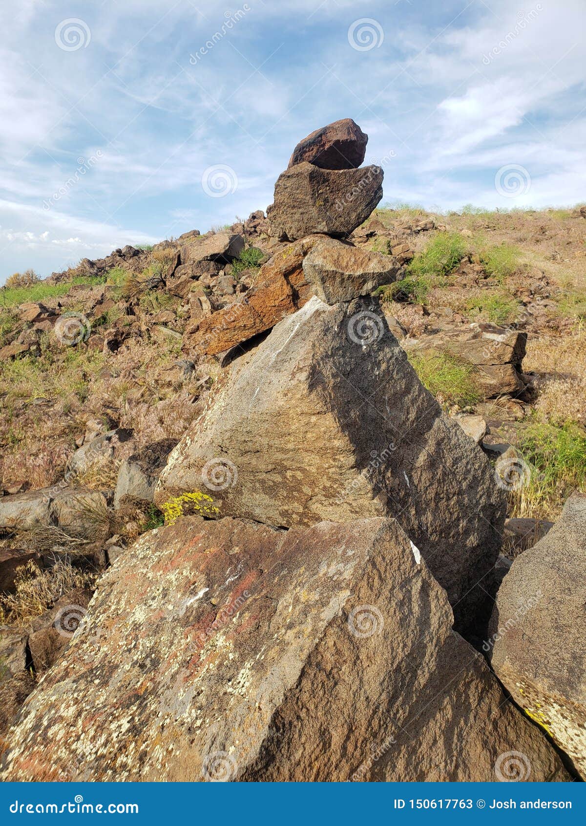 Rock stacking stock image. Image of rock, dessert, nevada - 150617763