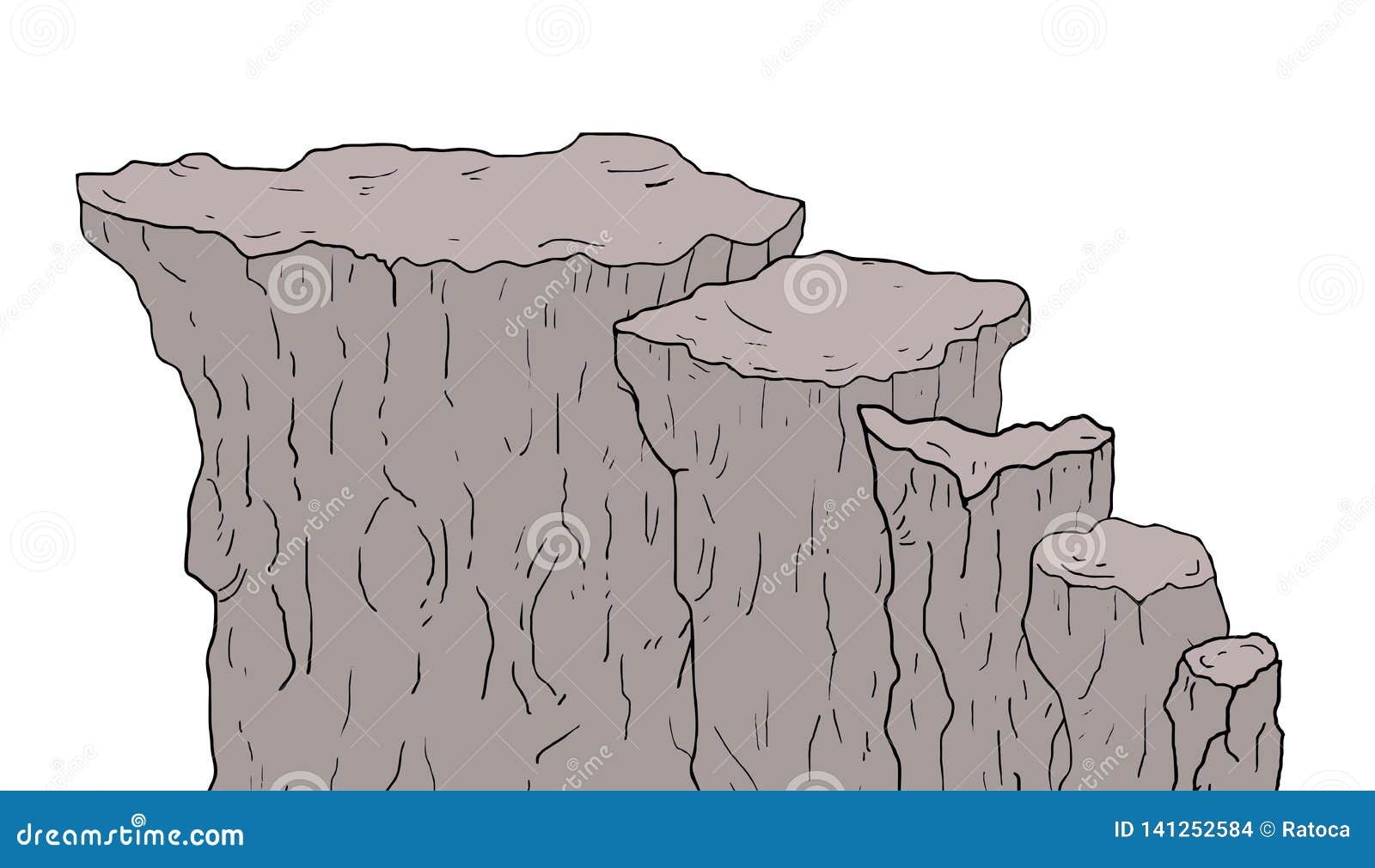 Rock stairs illustration stock vector. Illustration of creative - 141252584