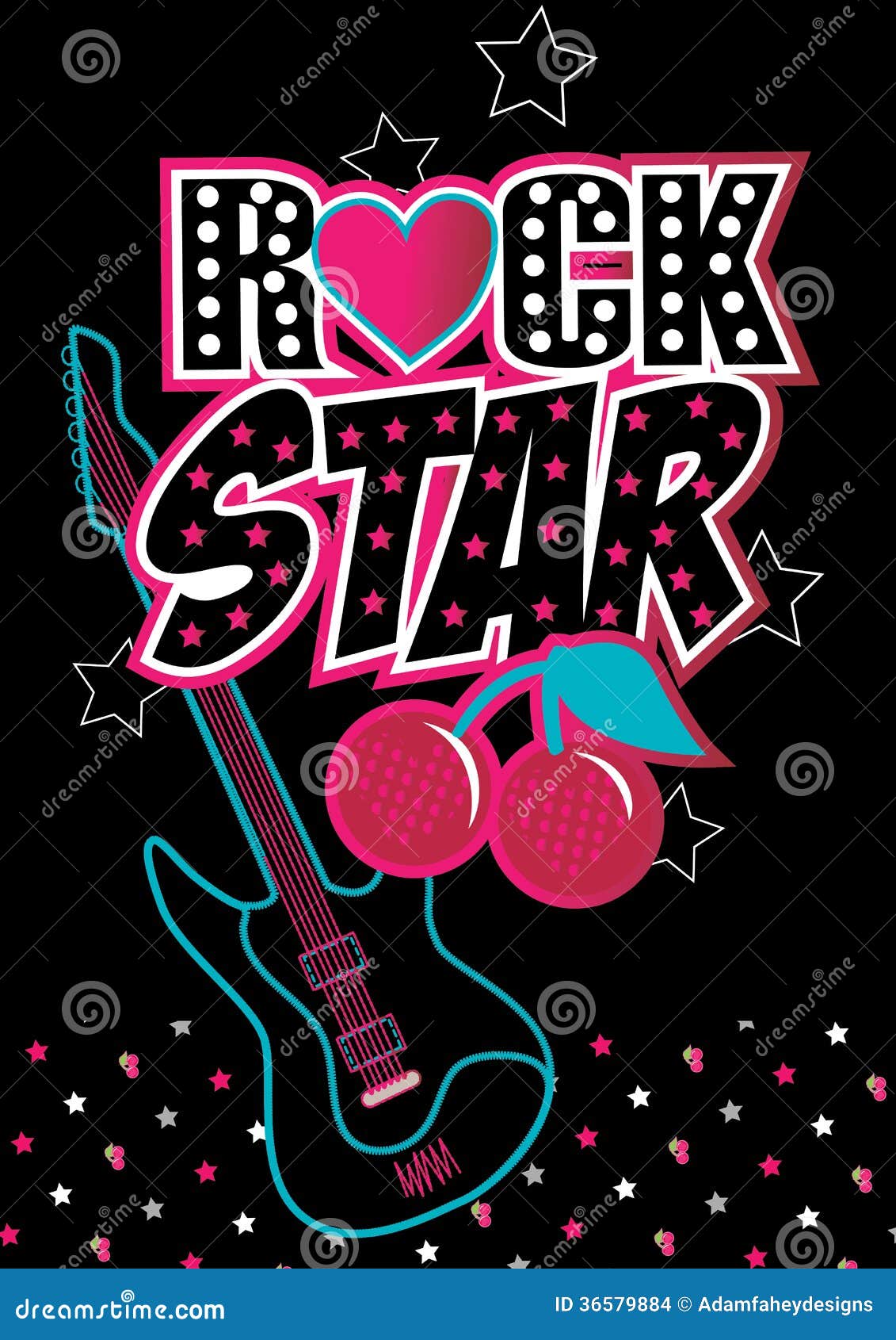 Rock star. stock vector. Illustration of rock, swatch - 36579884
