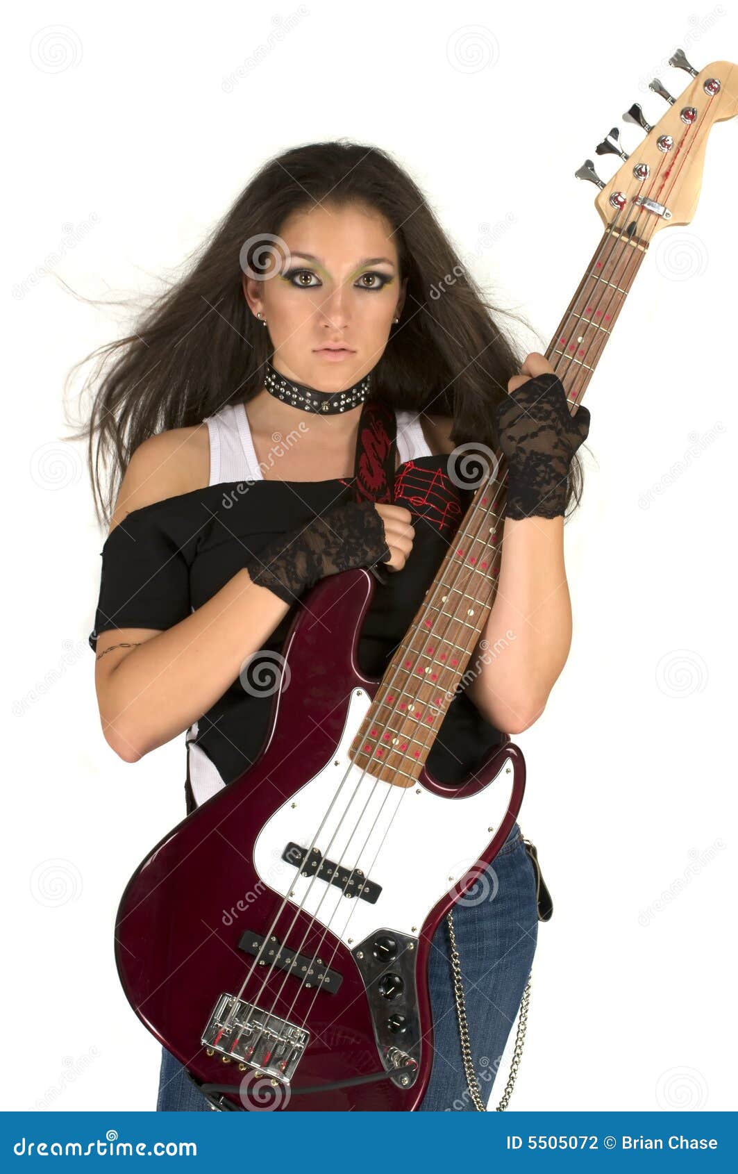 Rock Star stock photo. Image of bass, female, glove, artist - 5505072