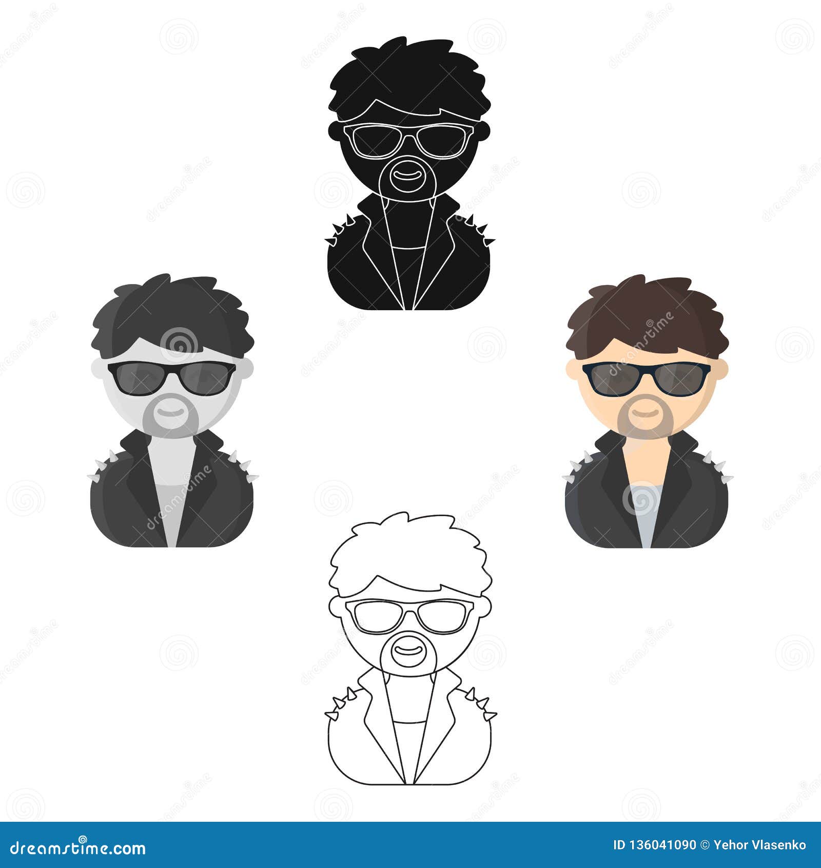 Rock Star Cartoon Icon. Illustration for Web and Mobile Design. Stock ...