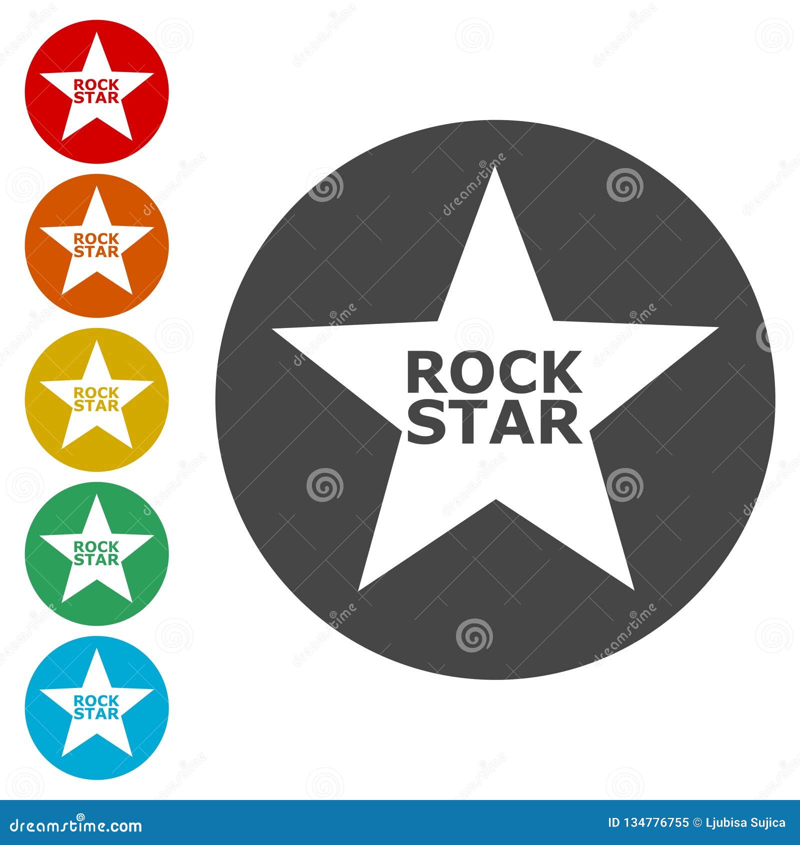 Rock star icon stock vector. Illustration of eagle, music - 134776755