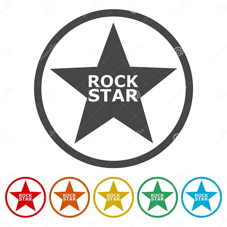 Rock star icon stock vector. Illustration of abstract - 140682117