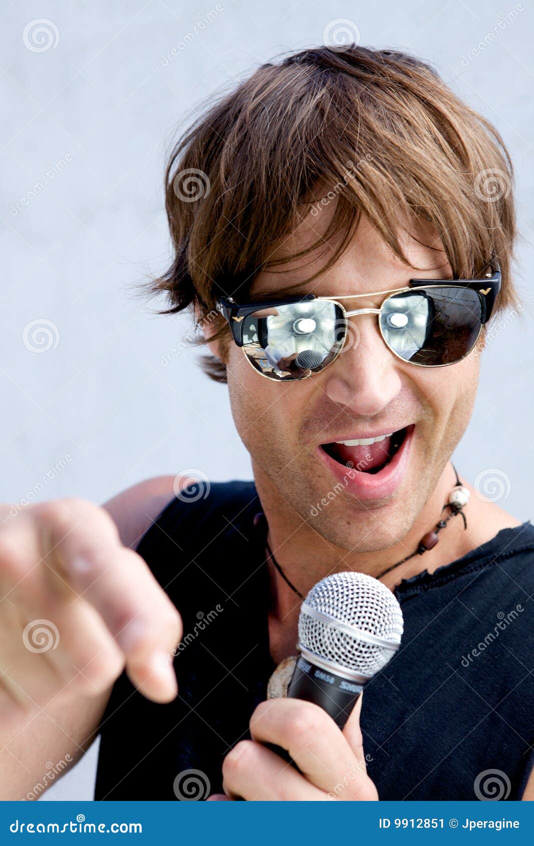 Rock Star Jamming Out stock image. Image of crowded, entertainment ...