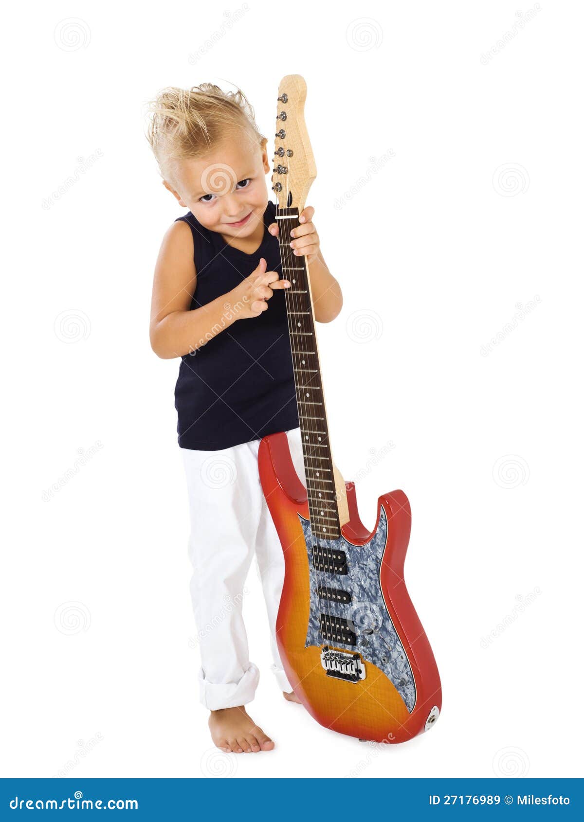 Rock star kid stock image. Image of caucasian, background - 27176989
