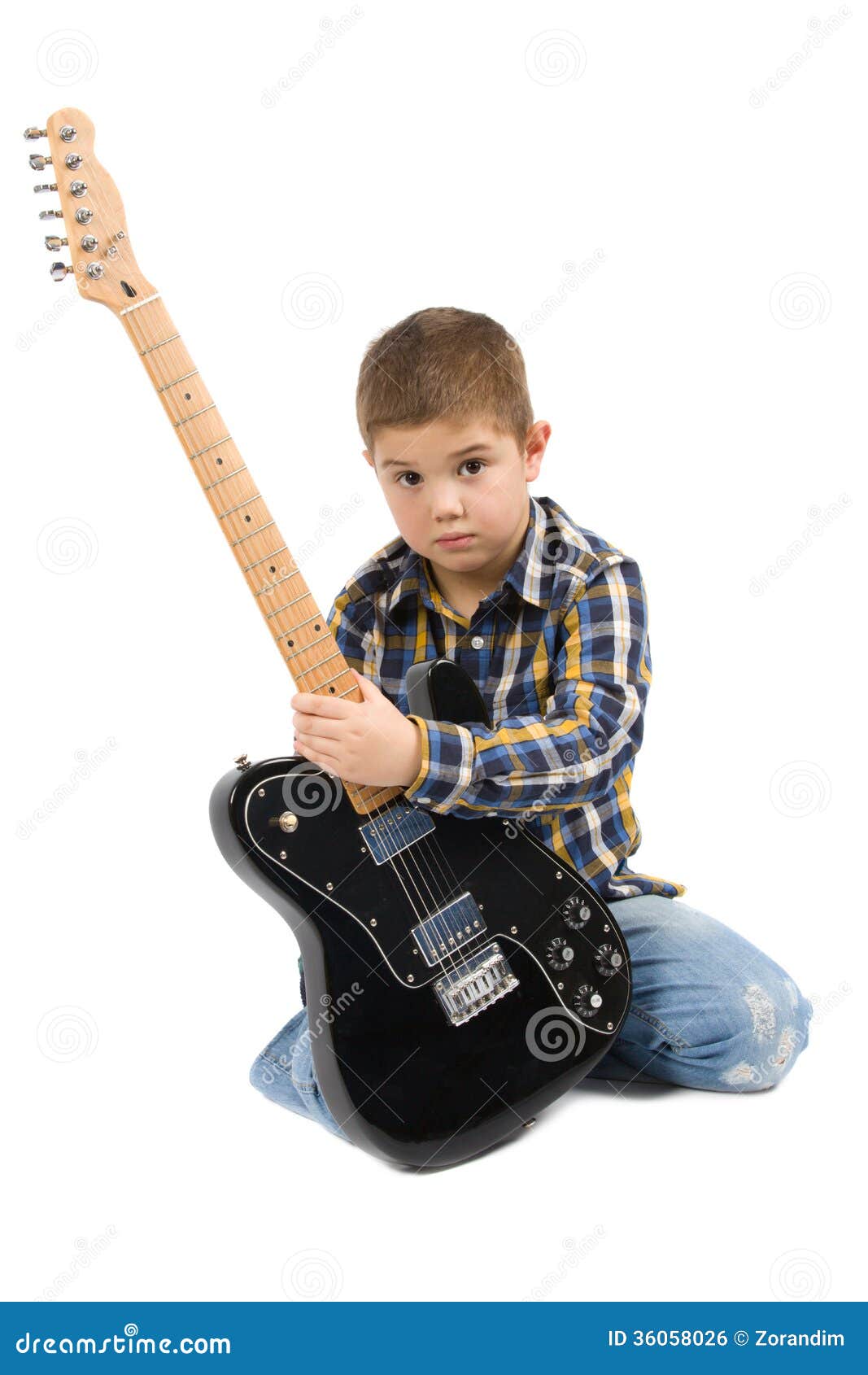Rock star kid stock photo. Image of music, instrument - 36058026
