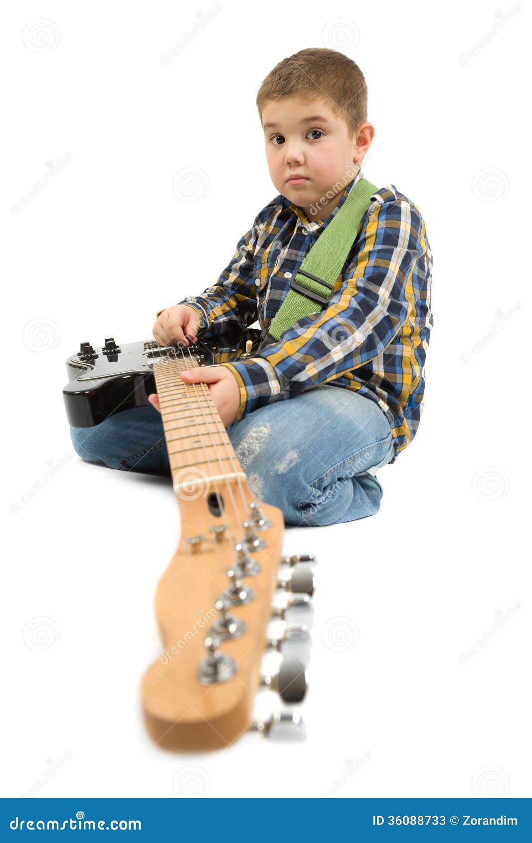 Rock star kid stock image. Image of instrument, background - 36088733
