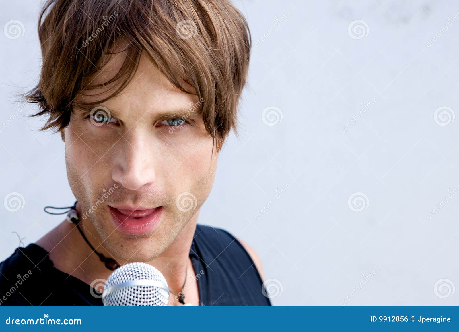 Rock Star with a Mic stock photo. Image of audience, festival - 9912856