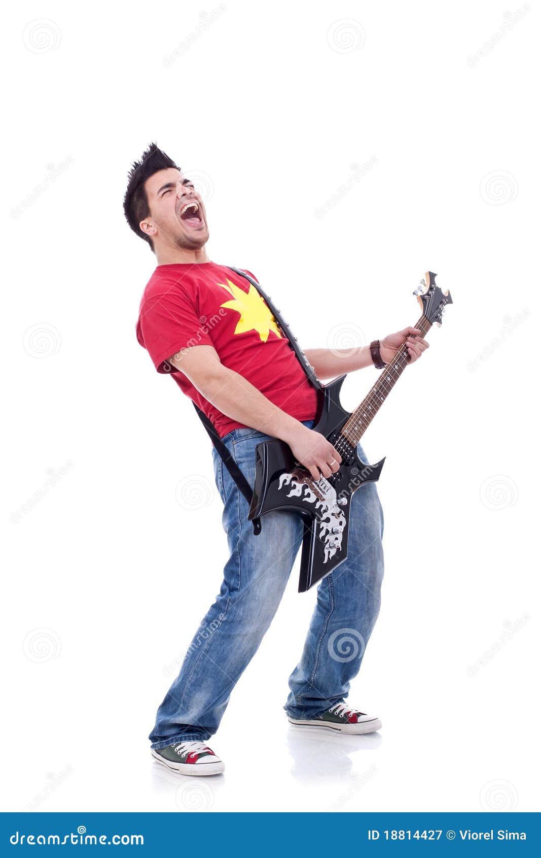 Rock star screaming stock image. Image of cool, passion - 18814427