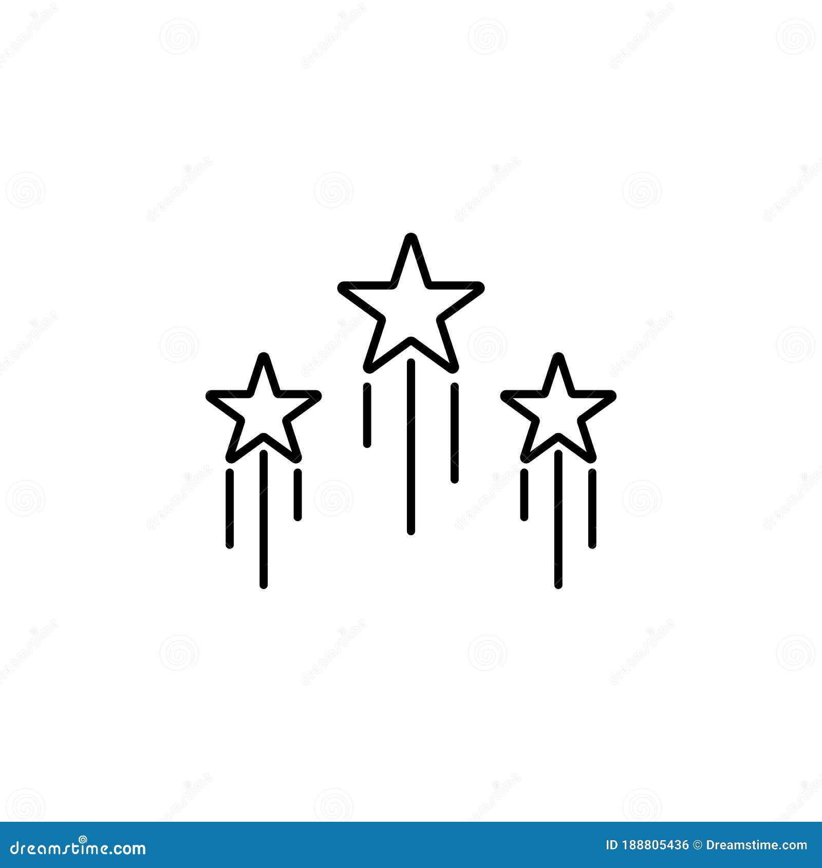 Rock, Stars, Fly Icon. Element of Rock and Roll Icon. Thin Line Icon ...