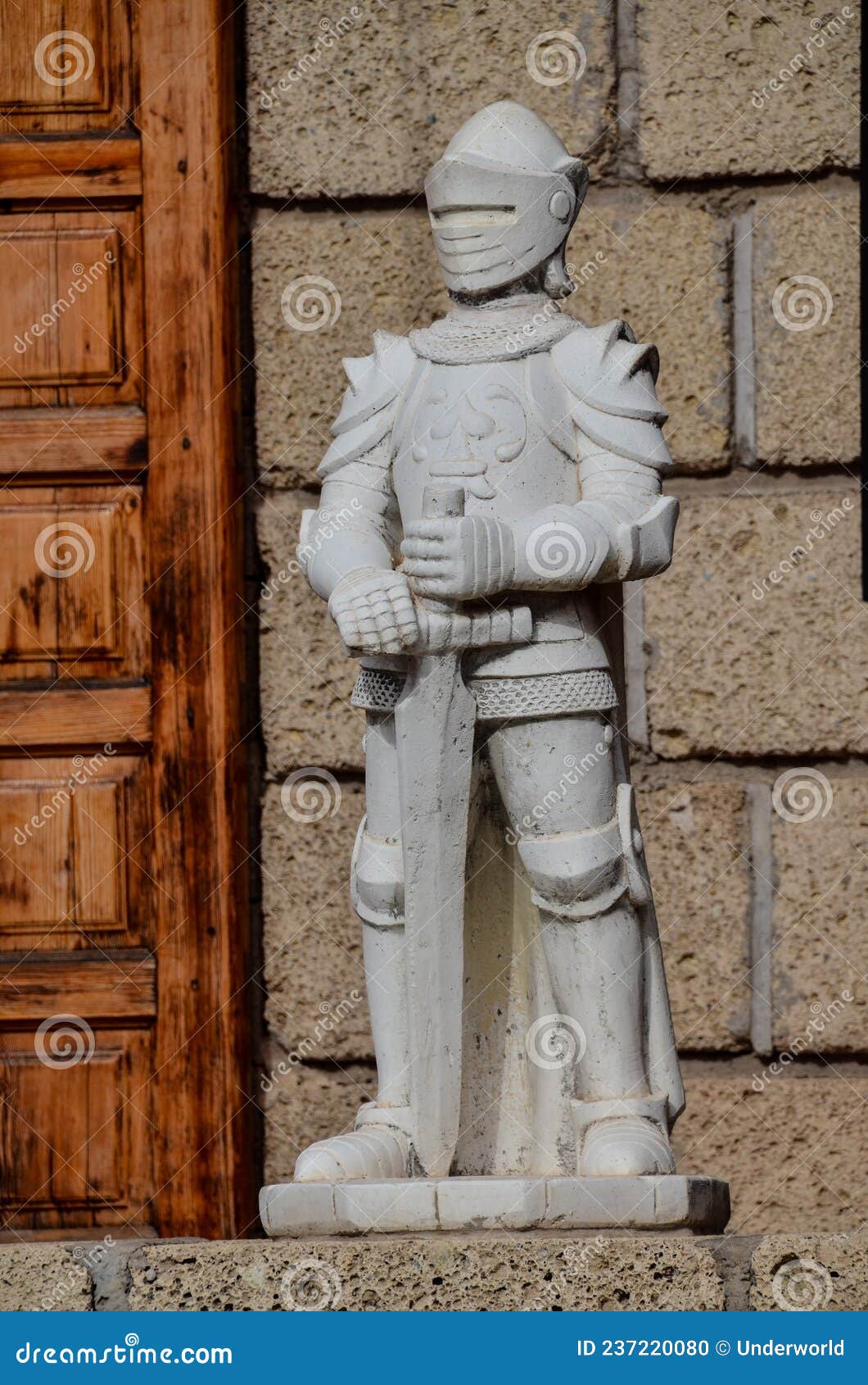 Statue of a Medieval Knight Stock Photo - Image of history, rock: 237220080