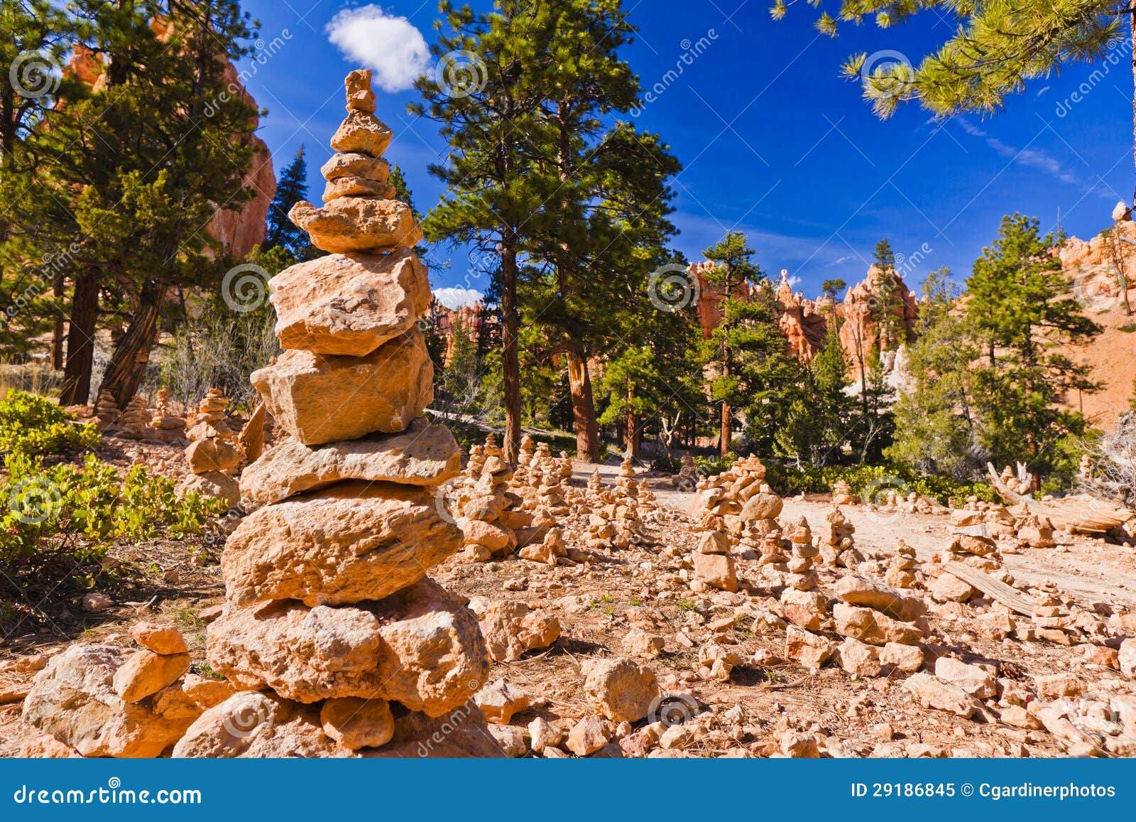 Rock Statues in Bryce Canyon Stock Image - Image of tourist ...