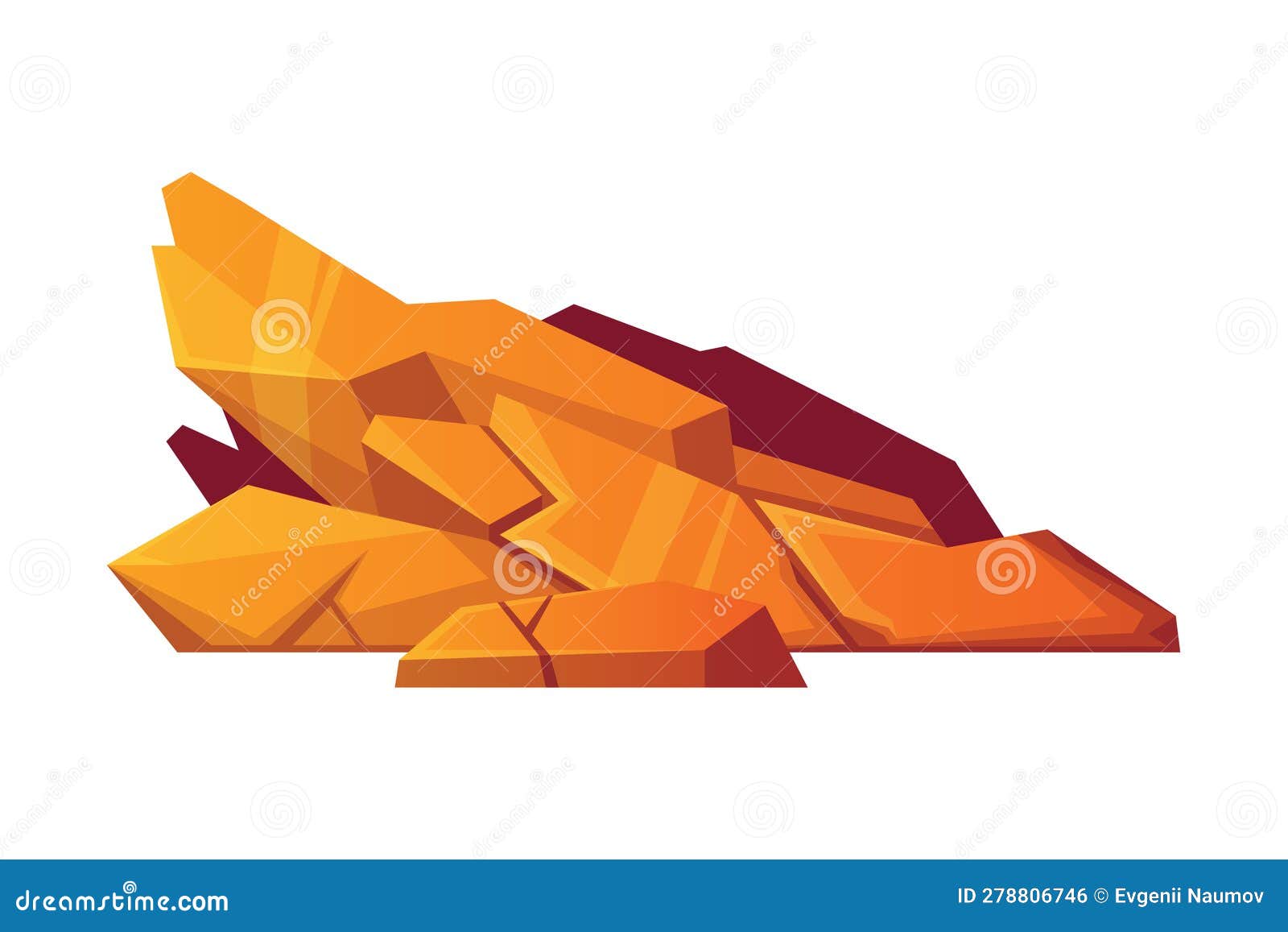 Rock and Stone Boulder Stack As Desert Landscape Element Vector ...