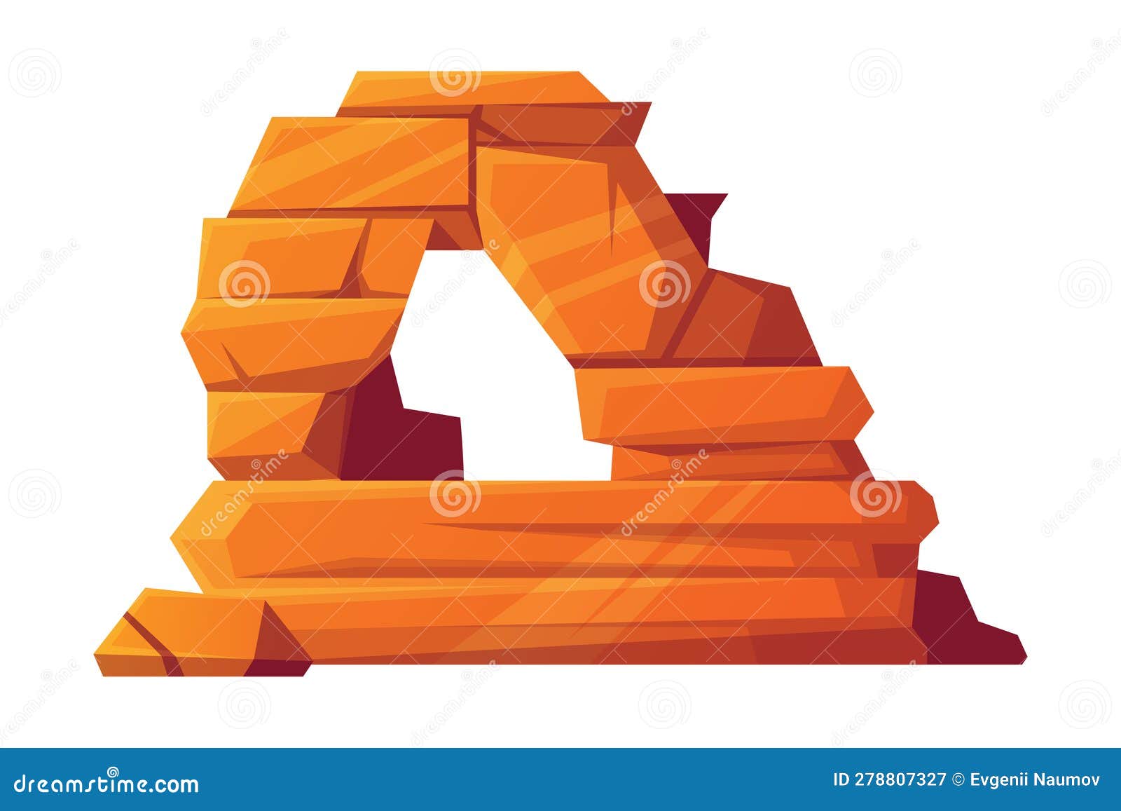 Rock and Stone Boulder Stack As Desert Landscape Element Vector ...