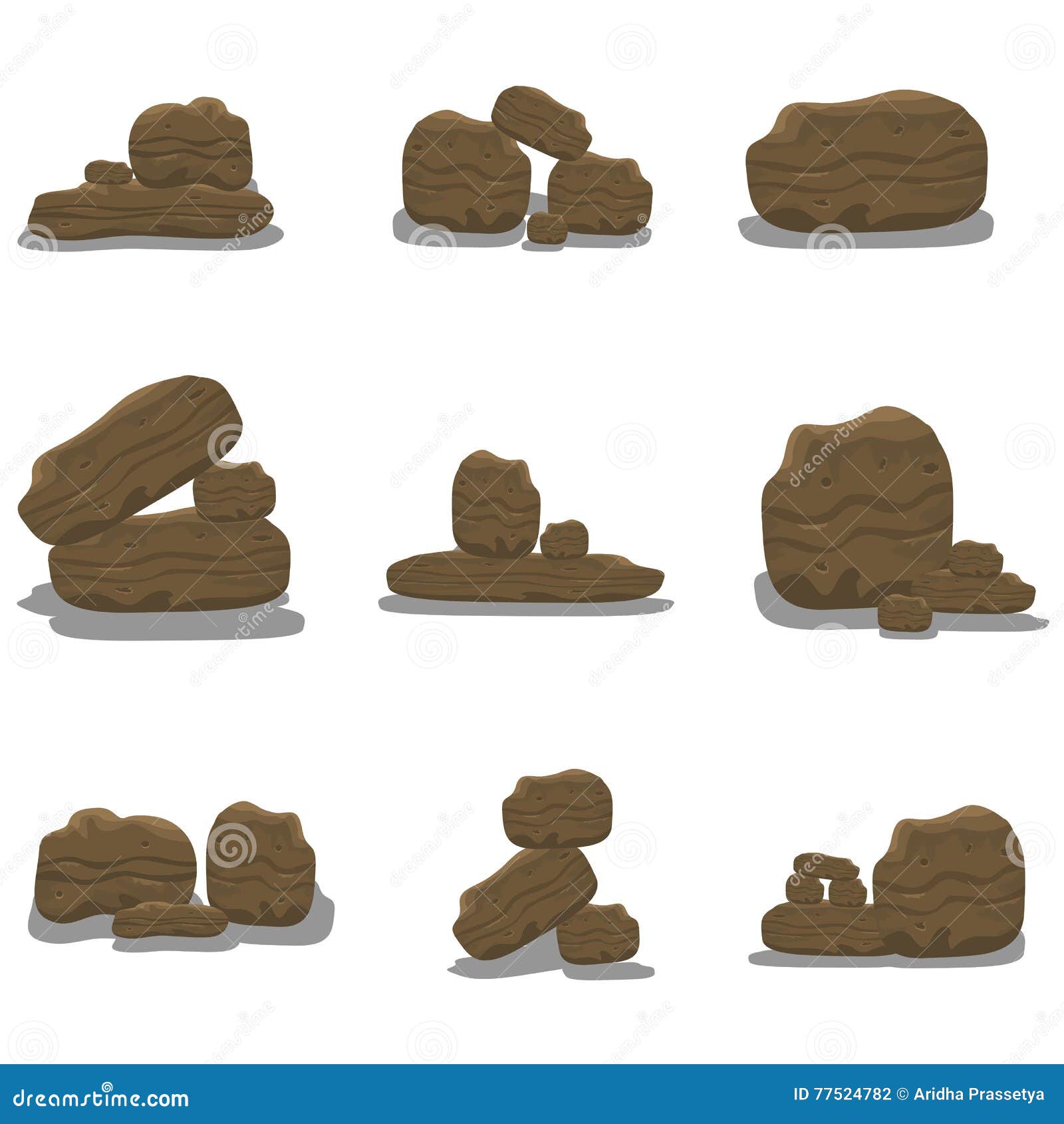 Rock stone cartoon stock vector. Illustration of design - 77524782