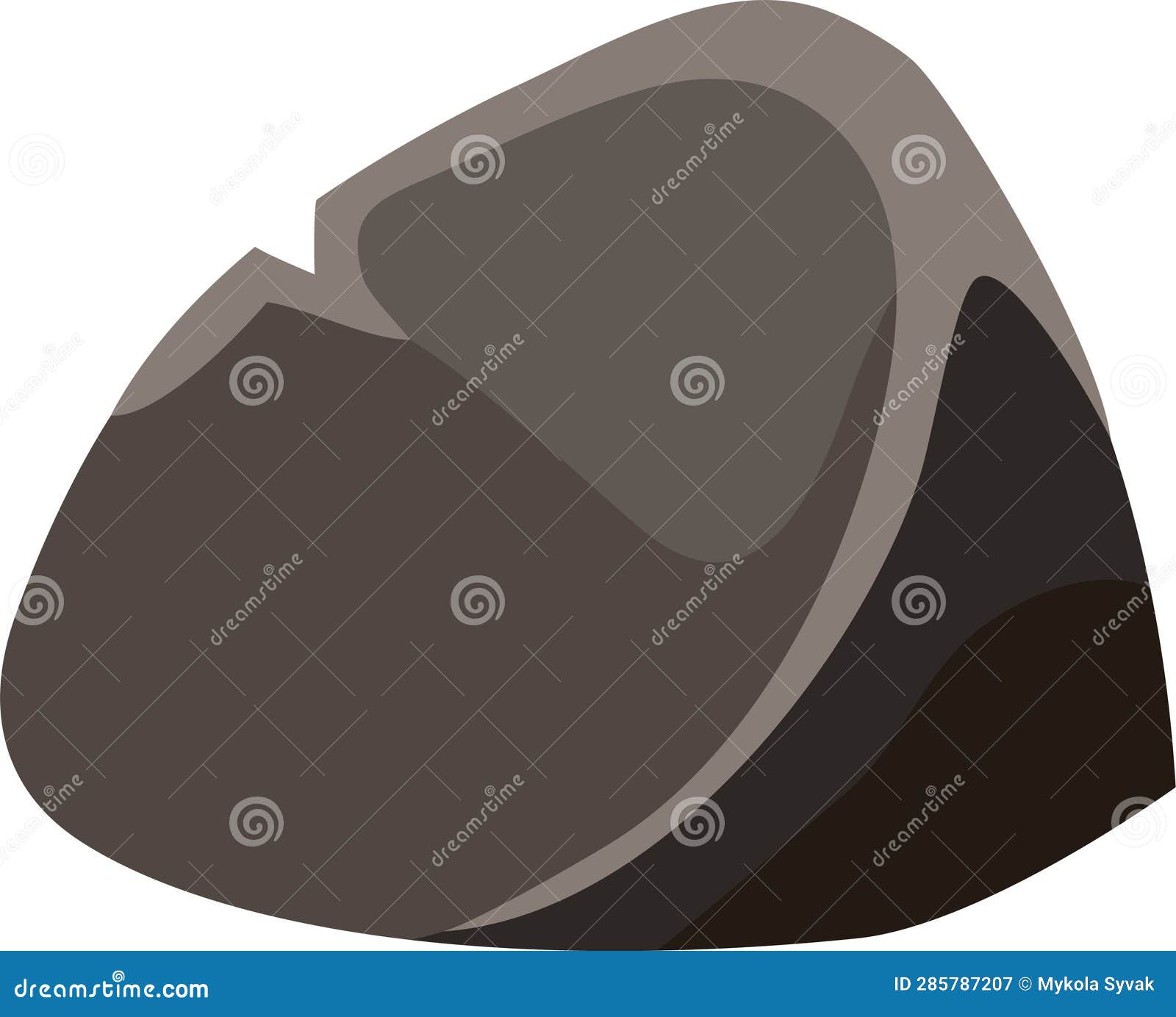 Rock Stone Icon stock vector. Illustration of rough - 285787207