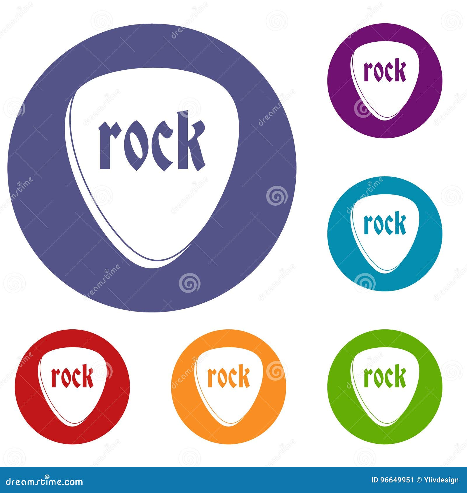 Rock stone icons set stock vector. Illustration of circle - 96649951
