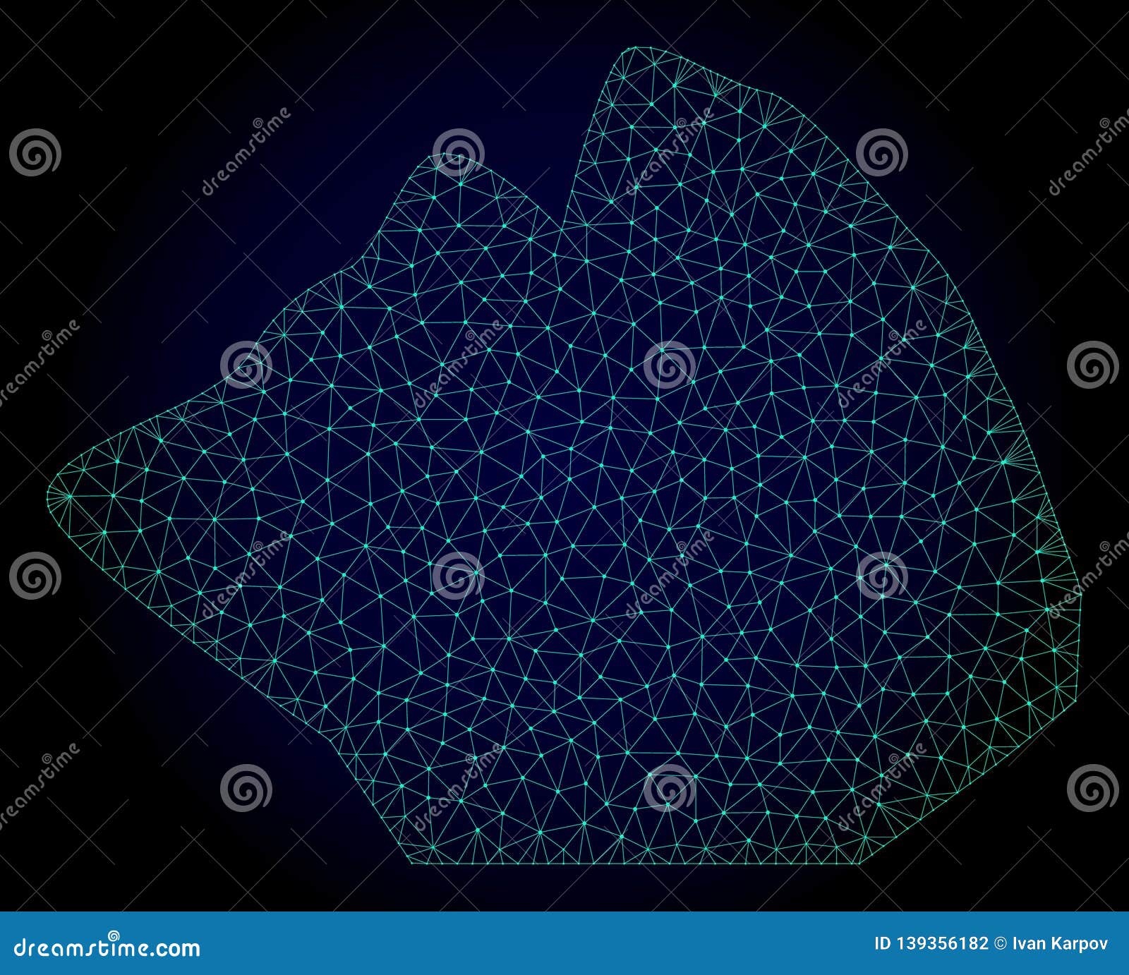 Rock Stone Polygonal Frame Vector Mesh Illustration Stock Vector ...