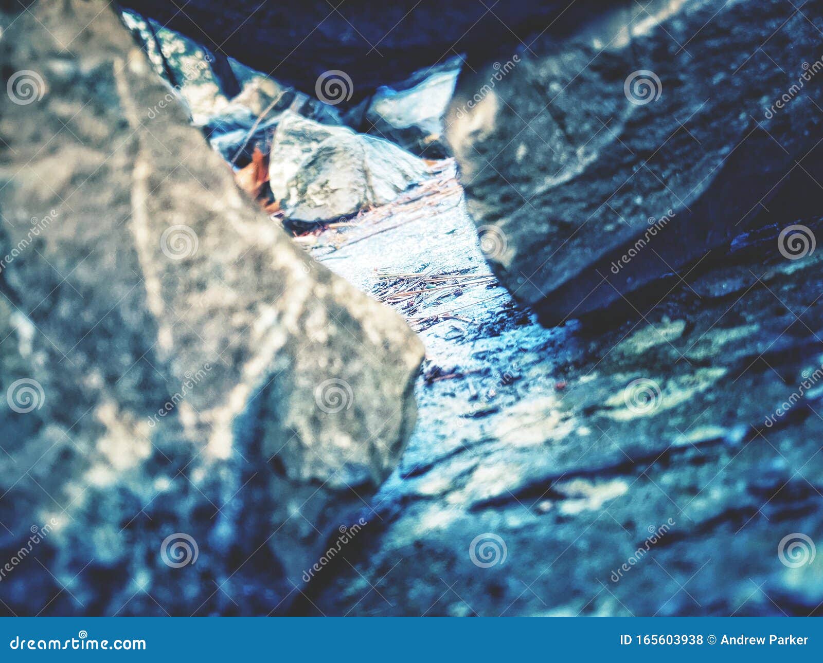 Rock Stone Quarry Blue Grey Stock Photo - Image of stone, blue: 165603938