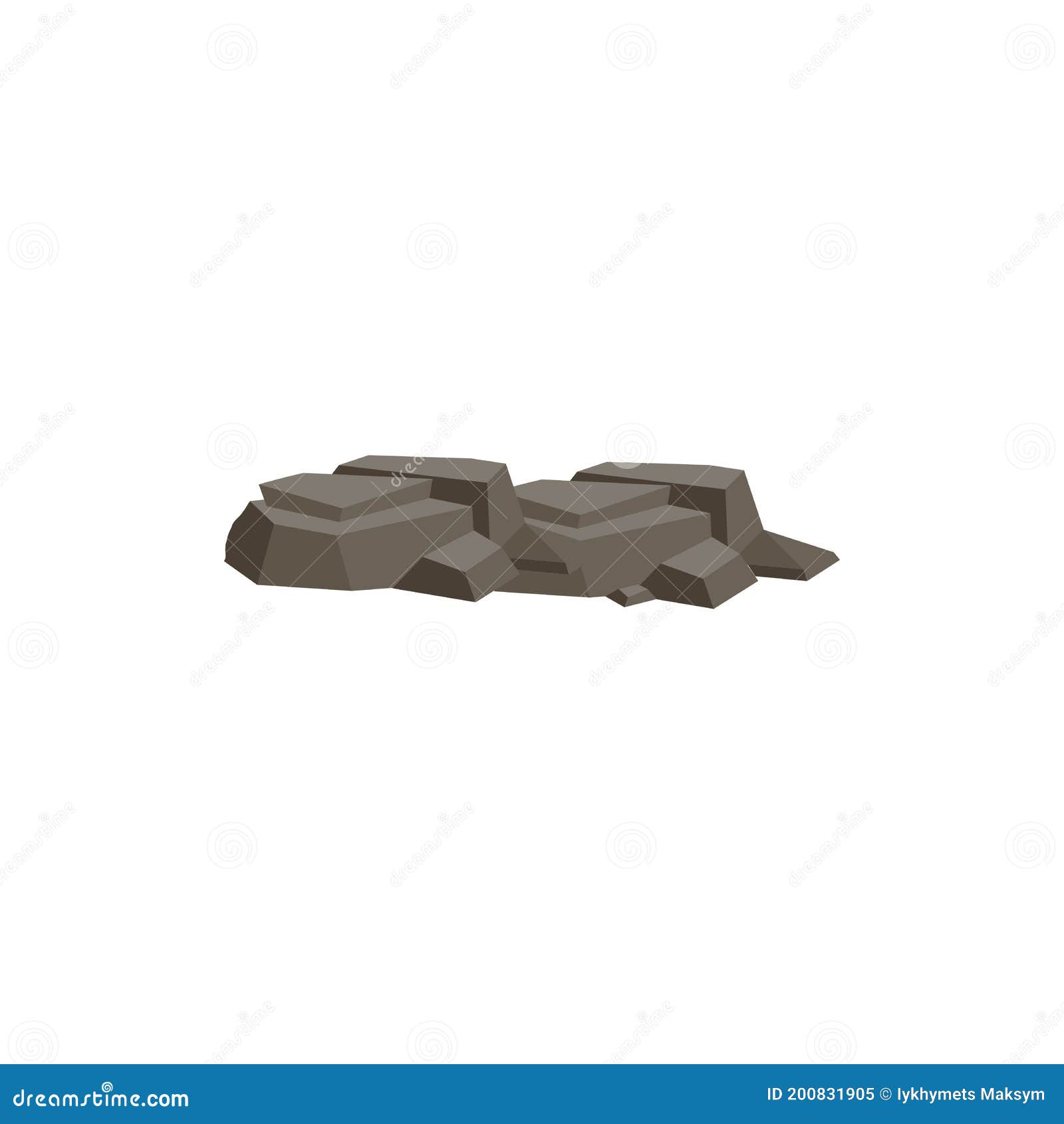 Rock, Stone Vector Symbol , Icon Design. Illustration Isolated on White ...