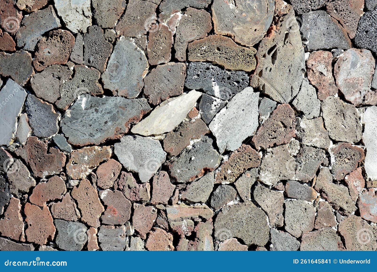 Rock Stone Wall stock image. Image of design, cement - 261645841