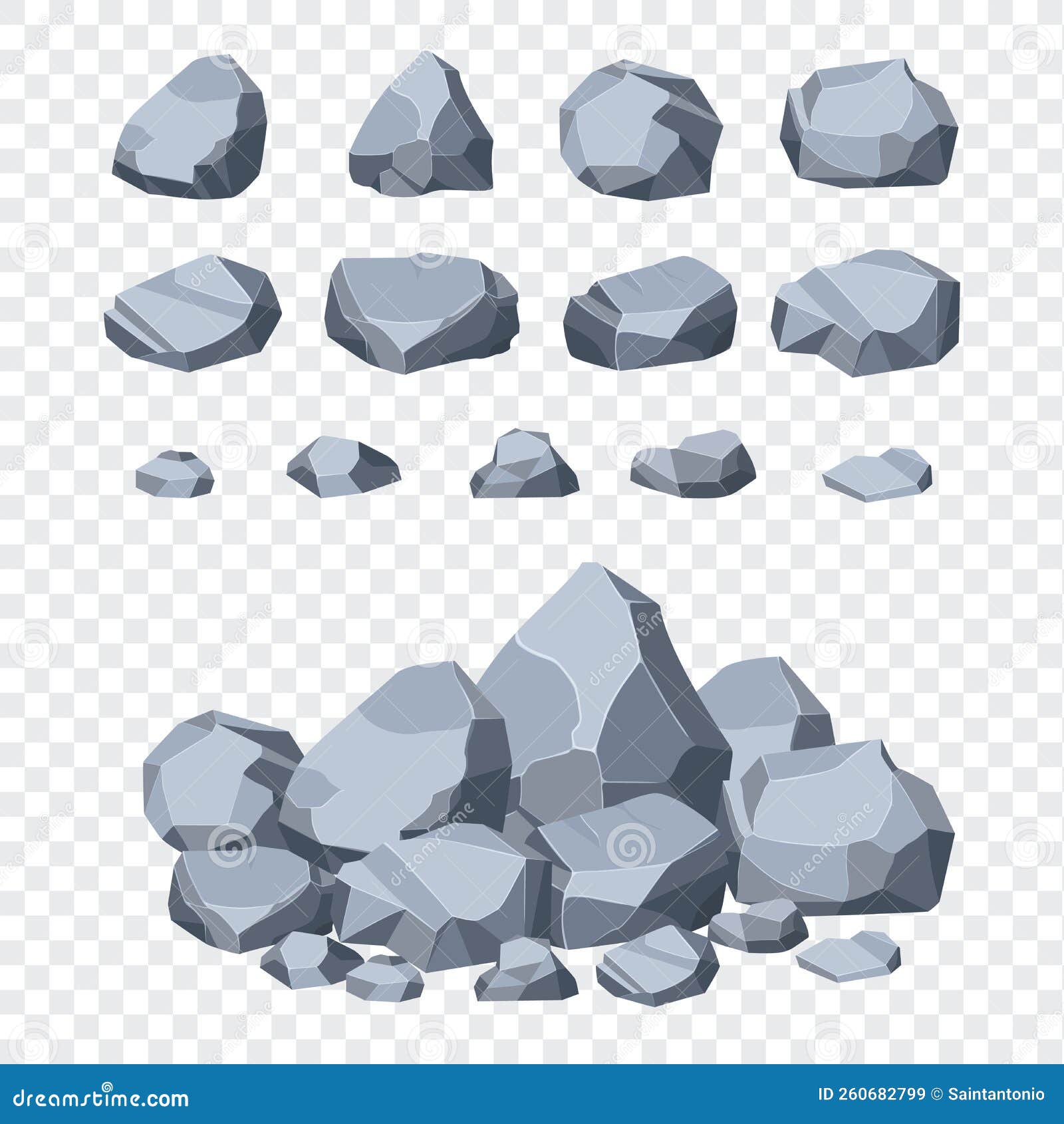Rock and Stones Set. Different Shape Boulder Collection Stock Vector ... Rock and Stones Set. Different Shape Boulder Collection Stock Vector ...