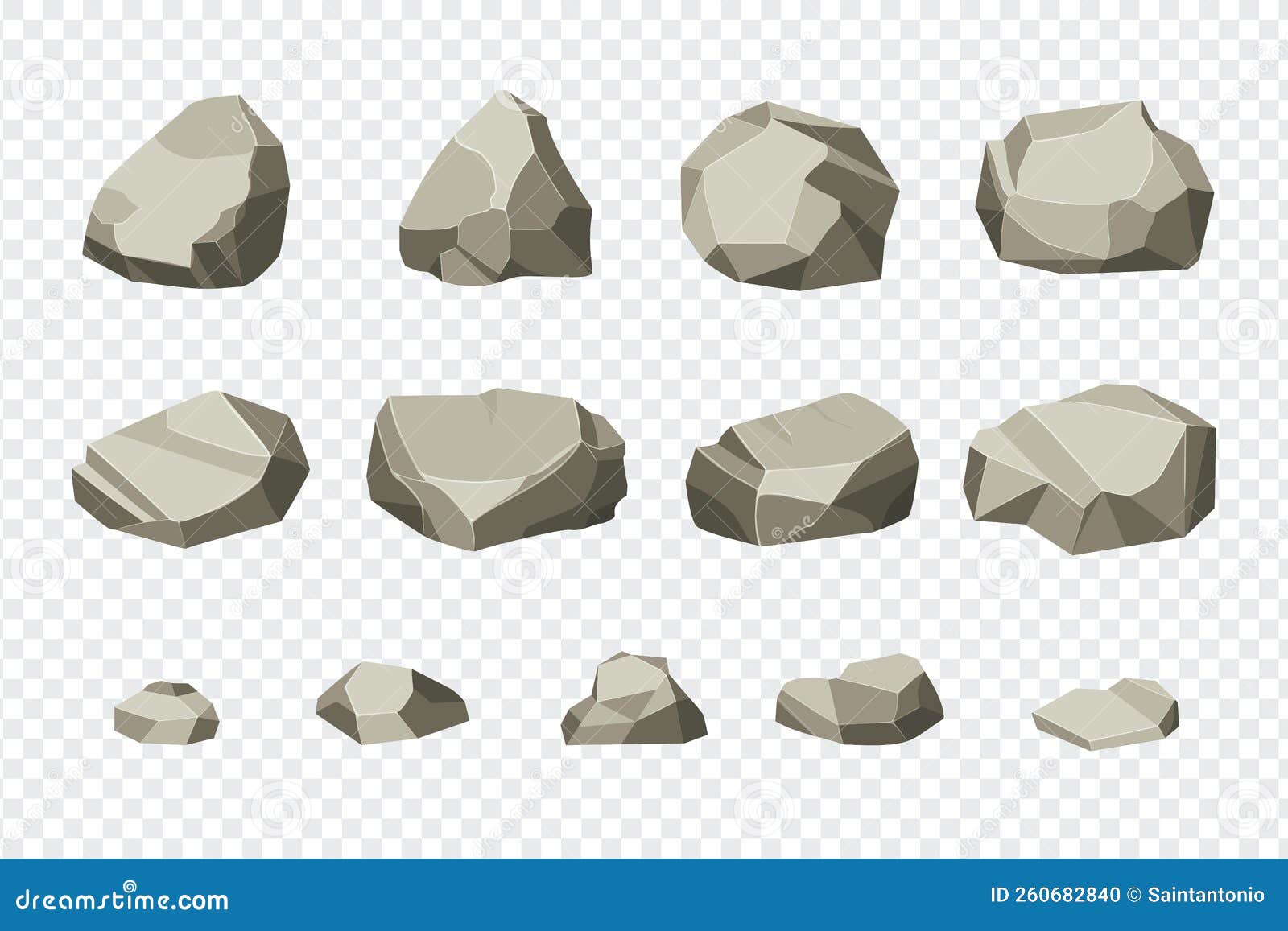 Rock and Stones Set. Different Shape Boulder Collection Stock Vector ... Rock and Stones Set. Different Shape Boulder Collection Stock Vector ...