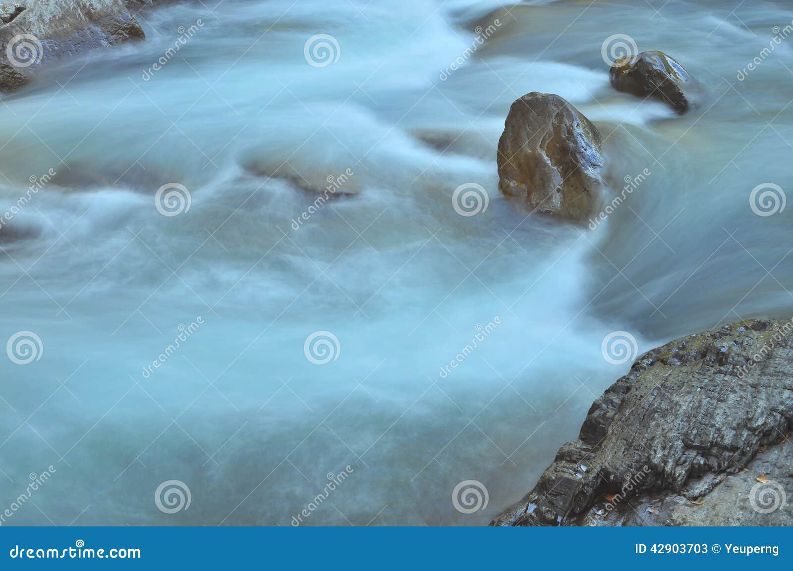 Rock and stream. stock image. Image of creek, fall, static - 42903703
