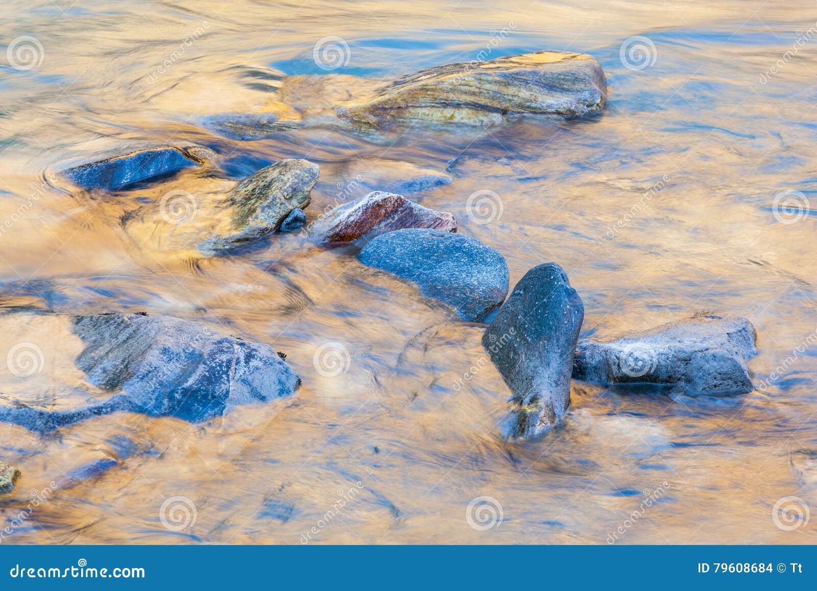 Rock in a stream stock photo. Image of colour, scenic - 79608684