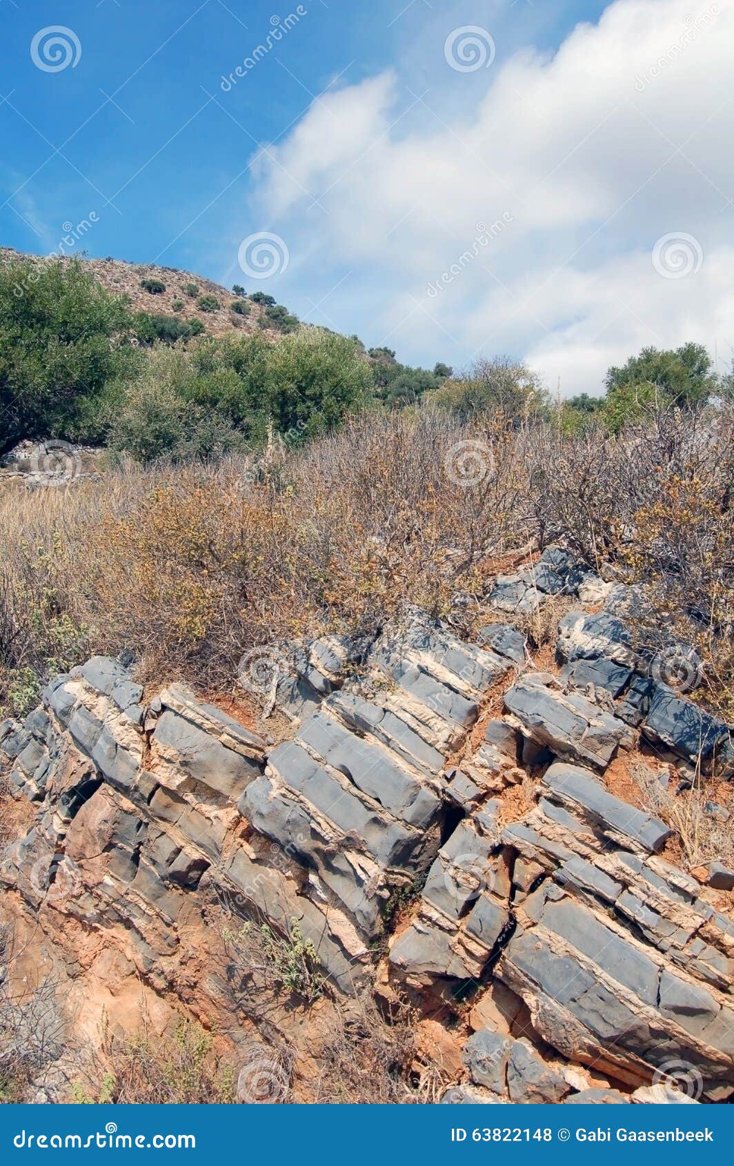 Rock Structure on Mountain on Crete Island Greece Stock Photo - Image ...