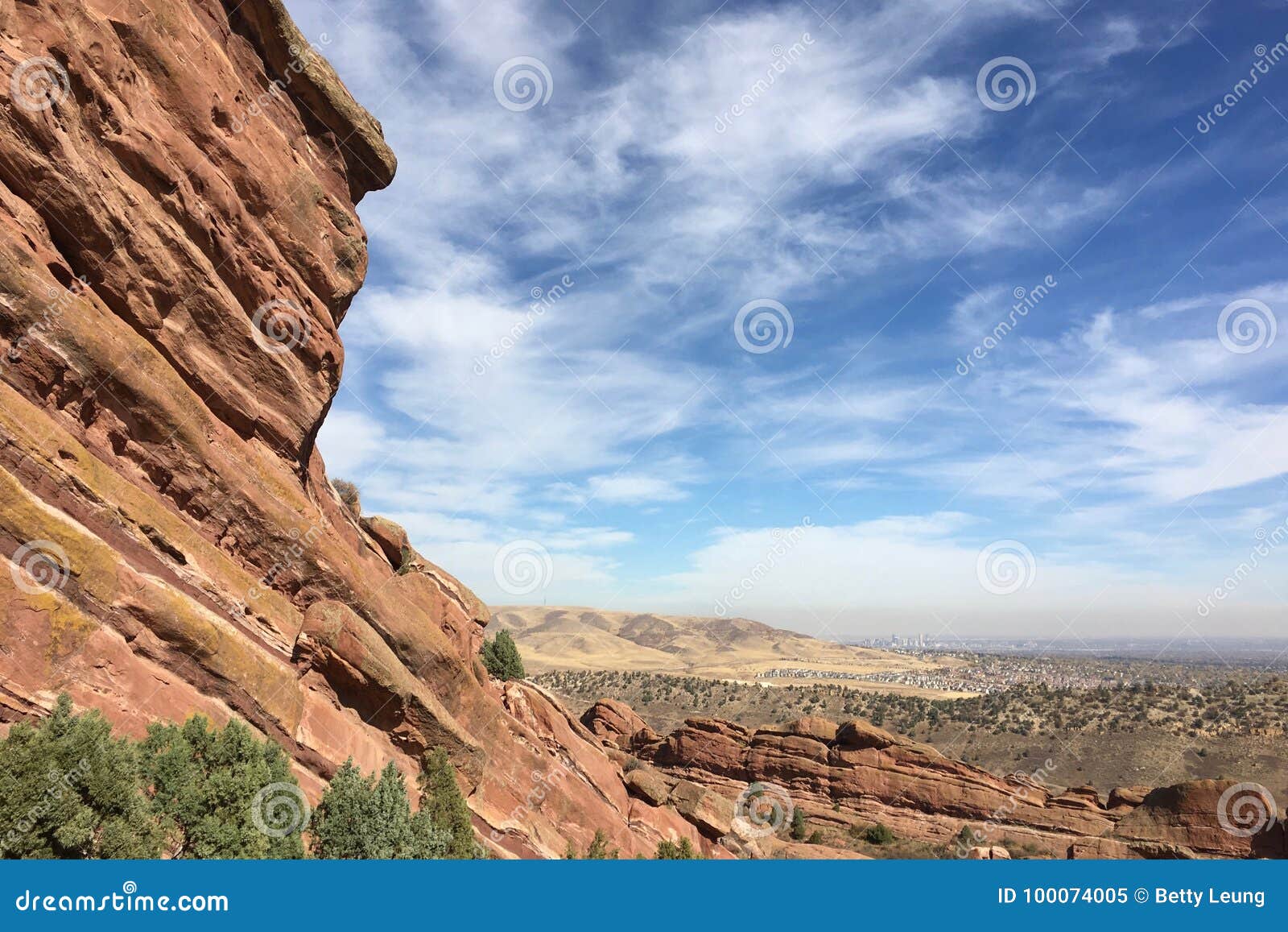 Rock Structure of Red Rocks Amphitheater in Morrison, Colorado Stock ...