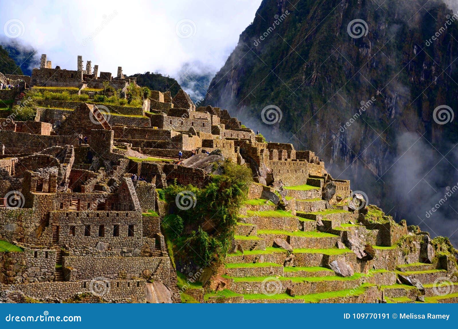 Machu pichu stock image. Image of peru, structures, peruvian - 109770191