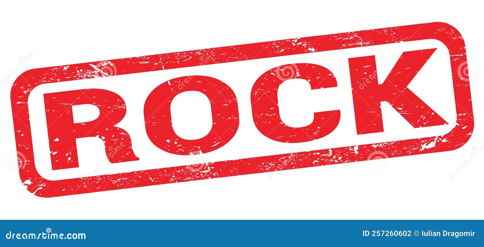ROCK Text Written on Red Rectangle Stamp Stock Illustration ...