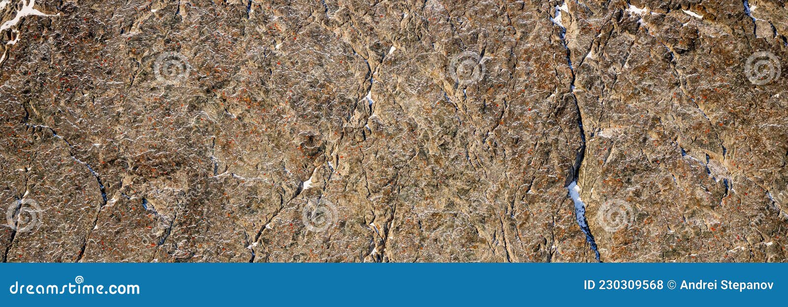 Rock Texture. Snow and Cracks on the Surface of the Cliff Stock Photo ...