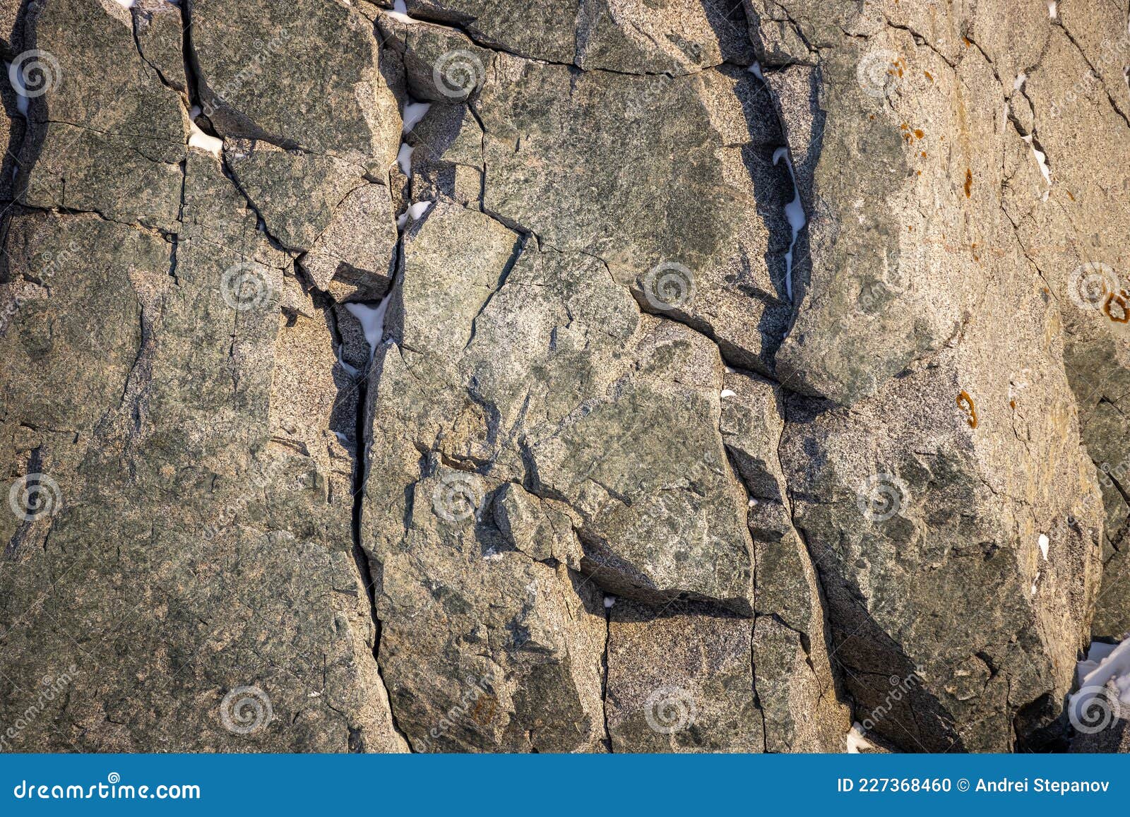 Rock Texture. Snow and Cracks on the Surface of the Cliff Stock Photo ...