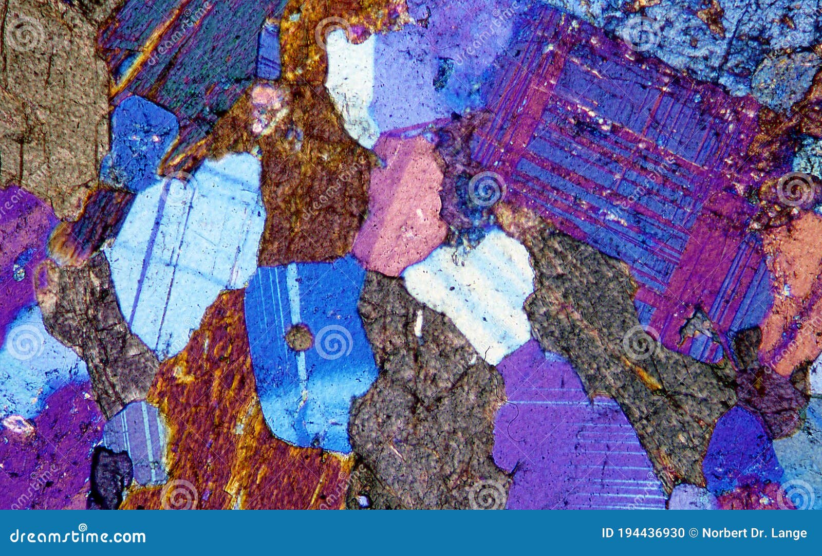 Rock-thin section granite stock photo. Image of granite - 194436930