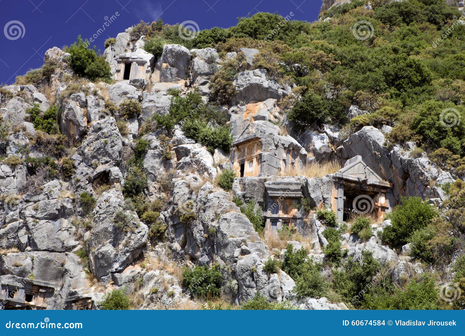 Rock Tombs of Demre Myra, Turkey Stock Photo - Image of antique, famous ...