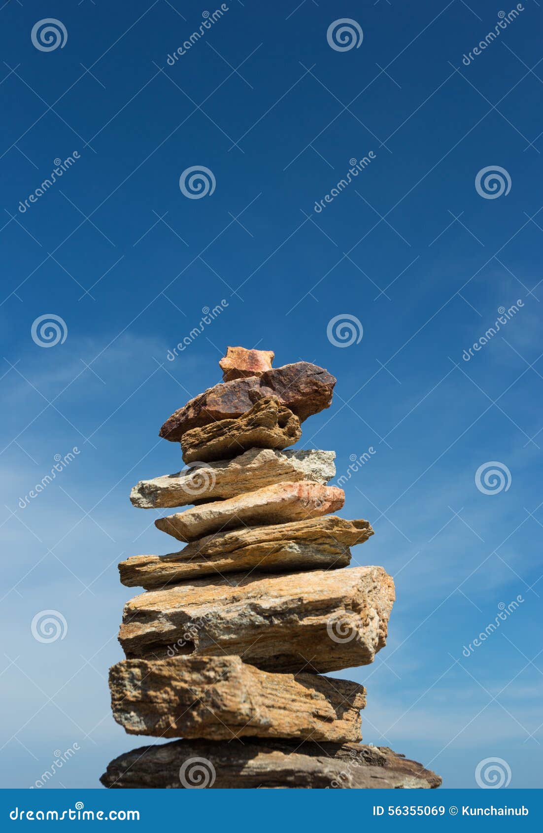 Rock tower stock image. Image of abstract, concepts, meditating - 56355069