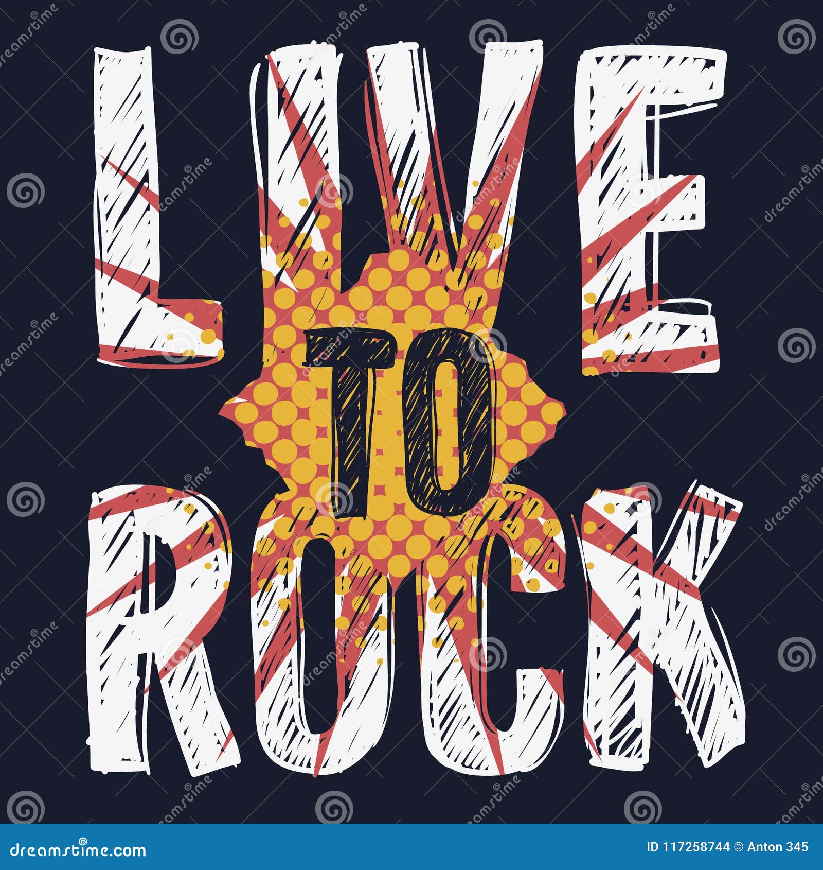 Rock Vector Type Design with Scribbled Letter Characters and a Blast ...