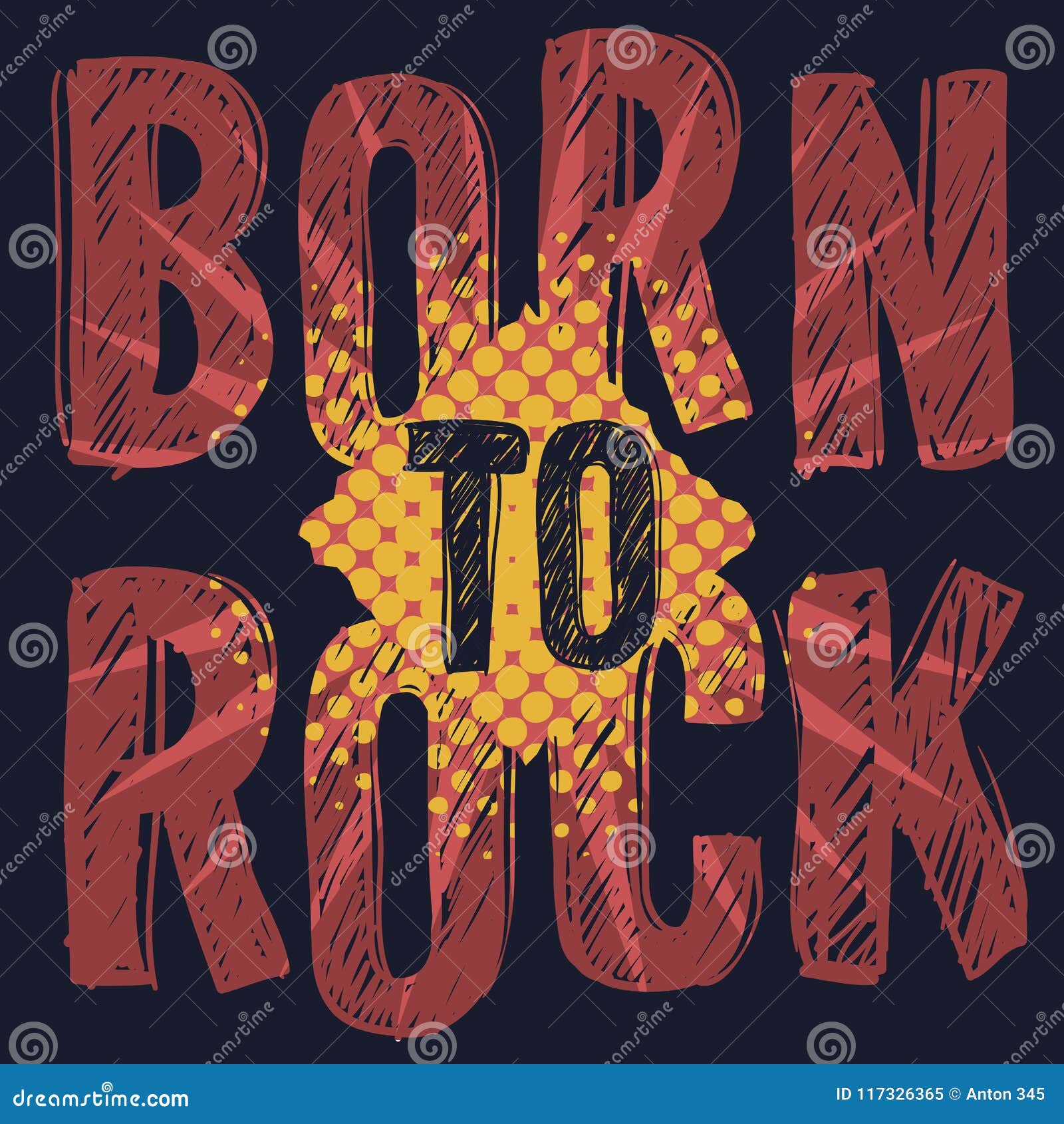 Rock Vector Type Design with Scribbled Letter Characters. Stock Vector ...