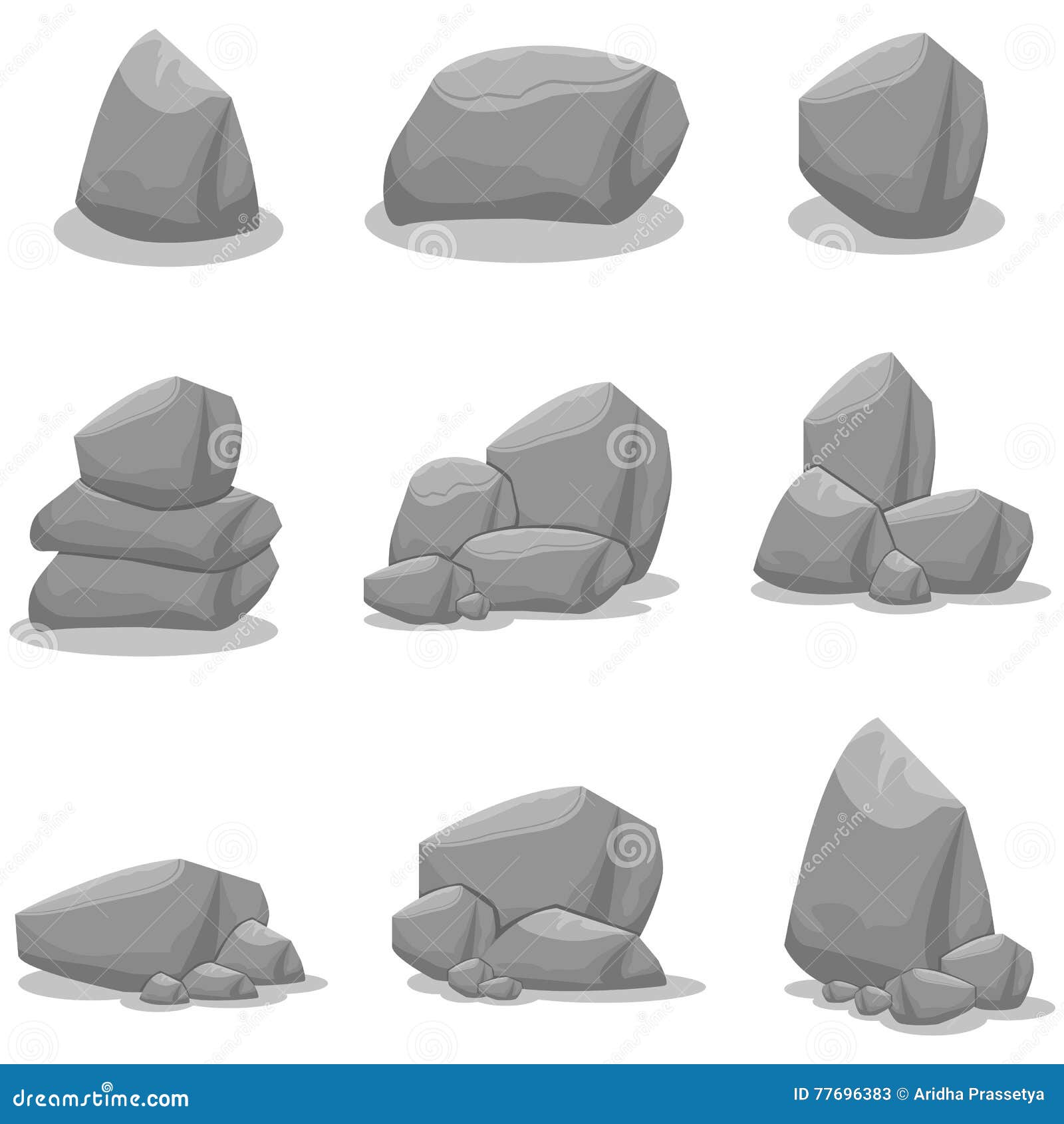 Rock of Vector Art Illustration Stock Vector - Illustration of ...