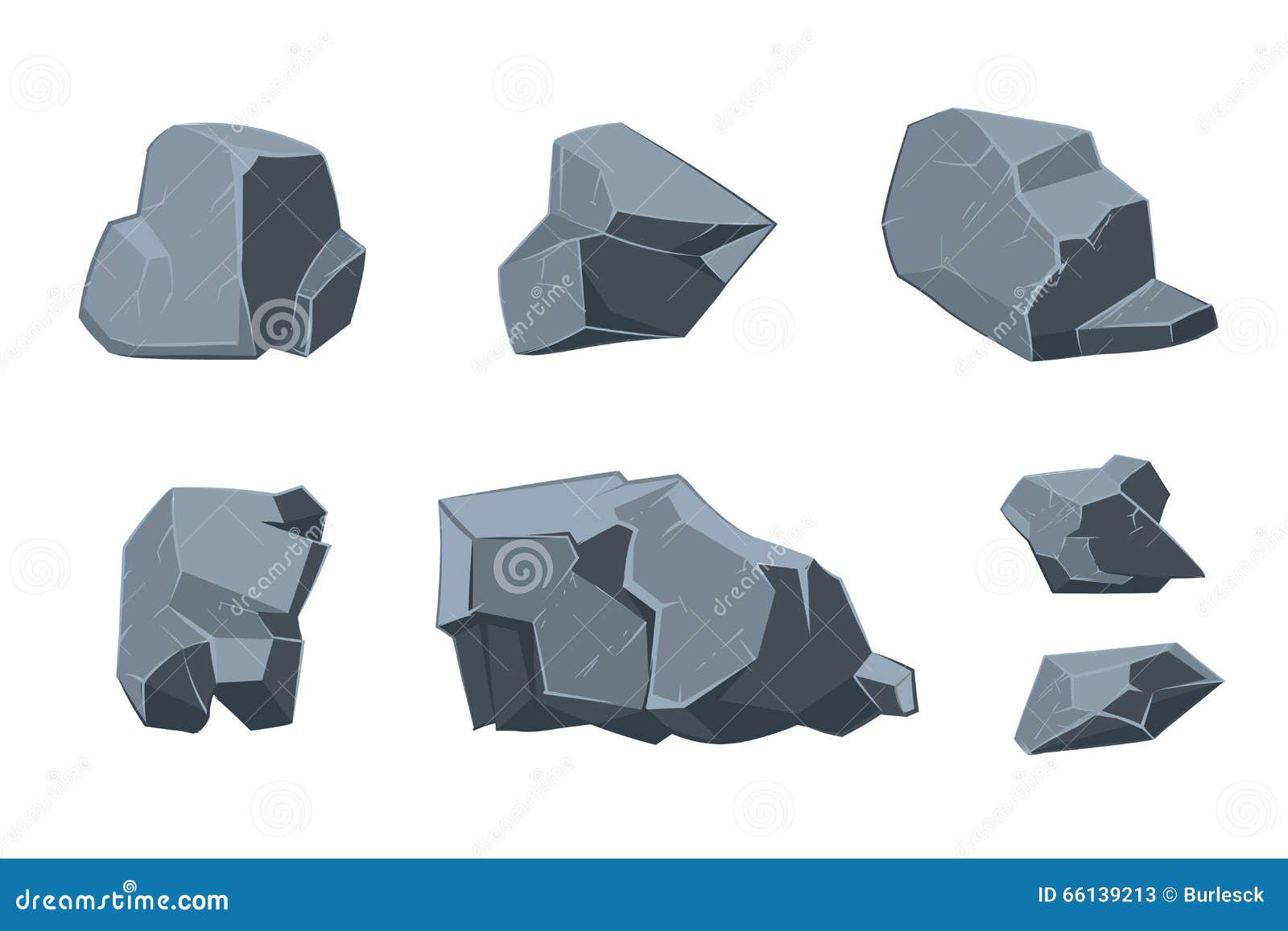 Rock Vector Cartoon Elements Stock Vector - Illustration of boulder ...