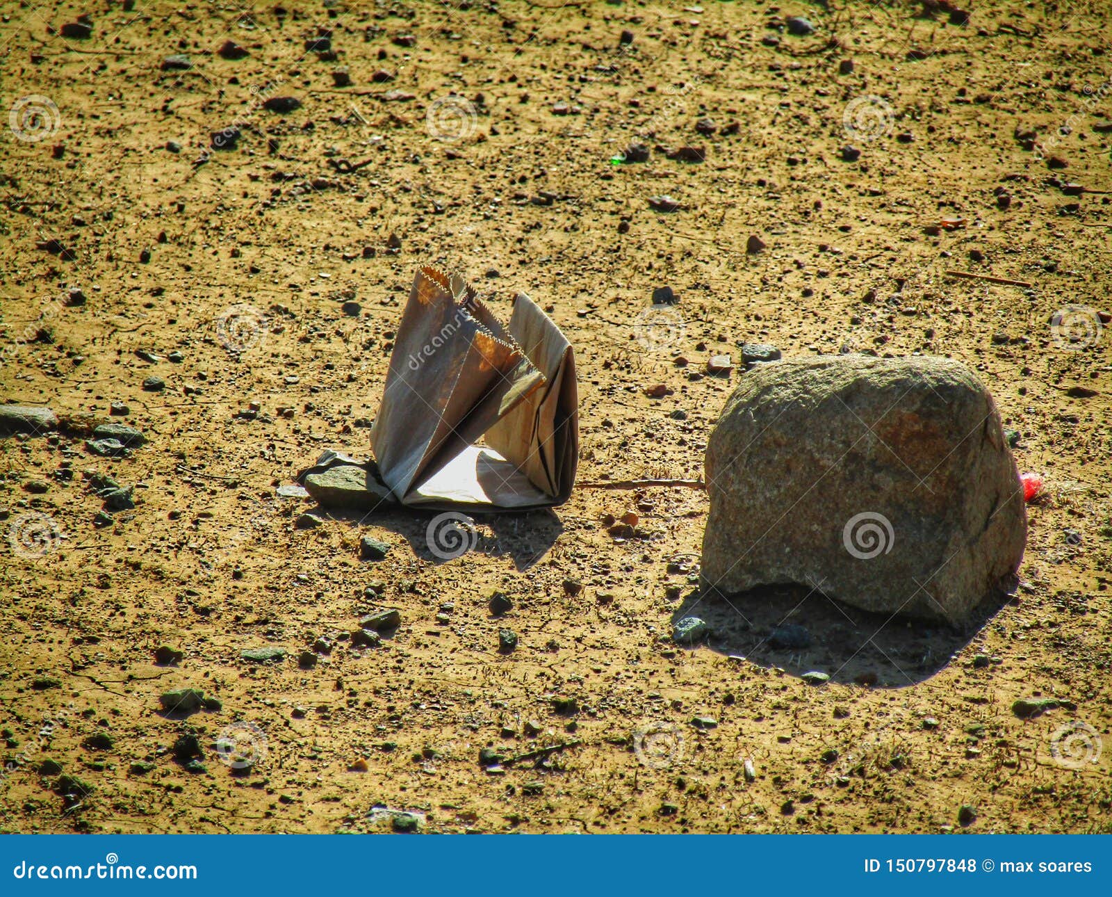Rock vs paper stock photo. Image of rock, brown, sand - 150797848