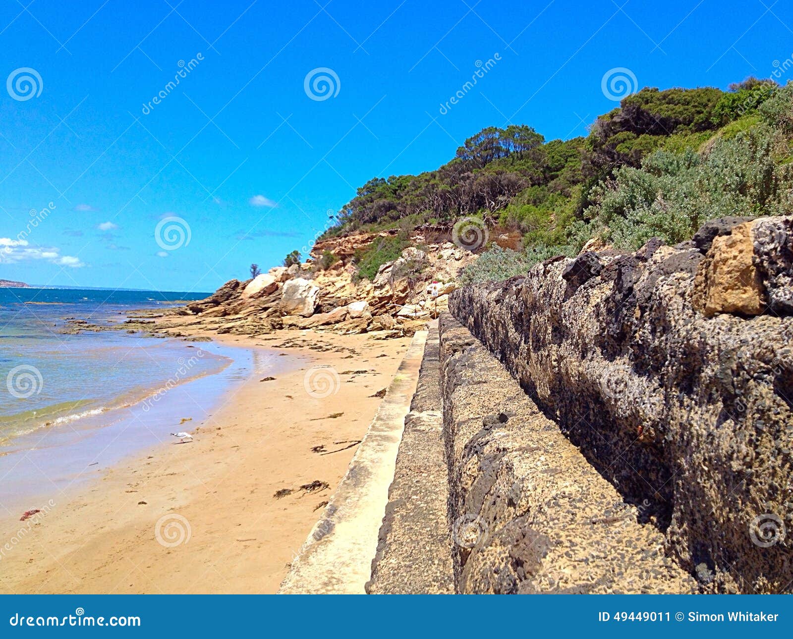 Rock wall stock image. Image of waves, rock, wall, ocean - 49449011