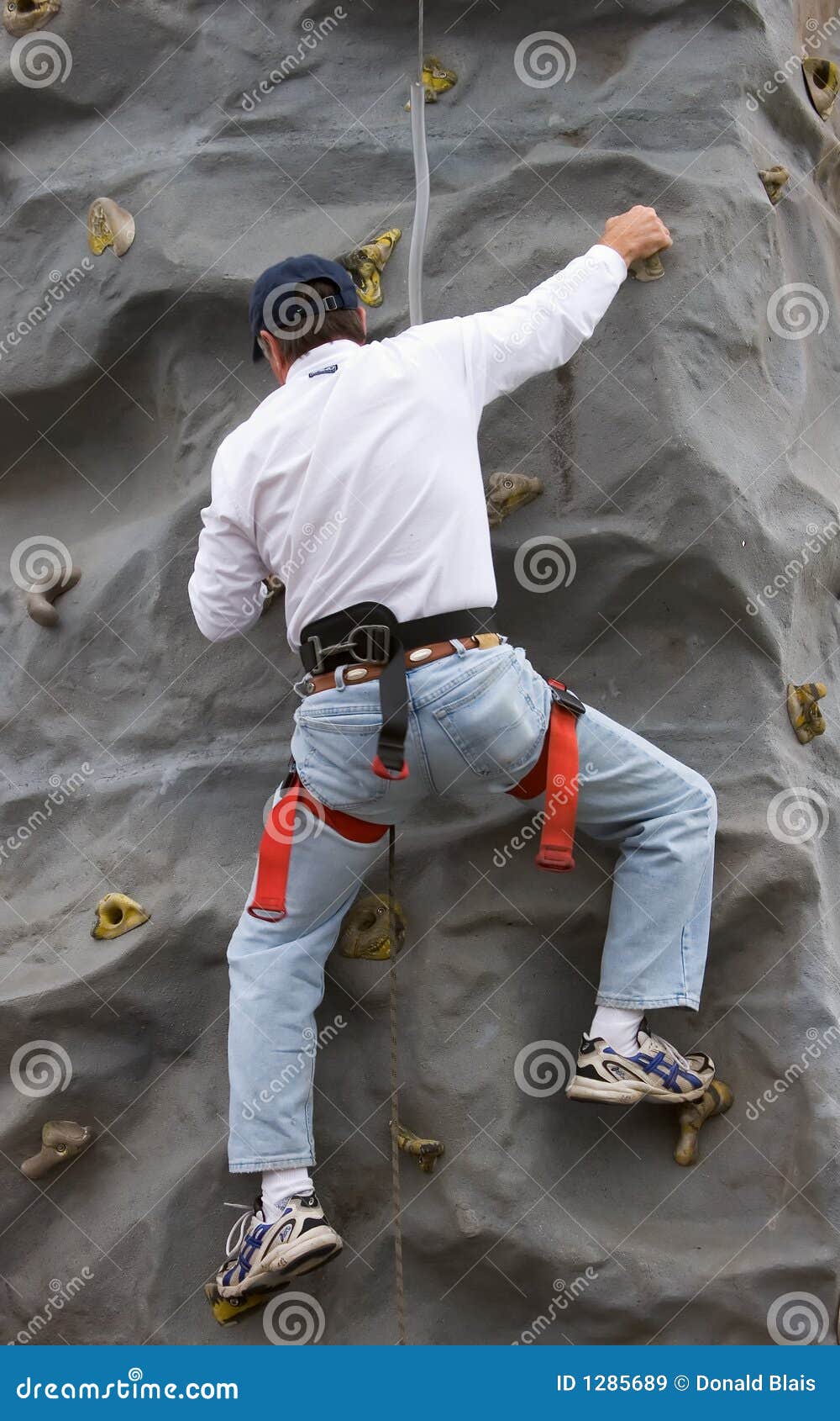 Rock Wall Climbing stock image. Image of male, wall, climb - 1285689