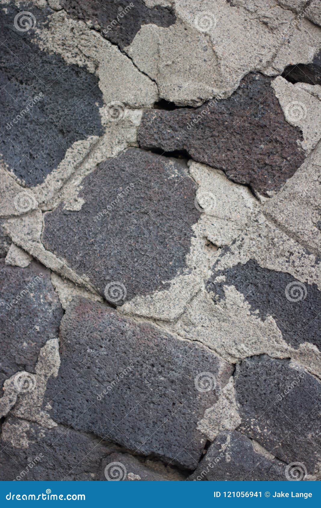 Rock Wall with Cracking Mortar Stock Image - Image of texture, wall ...