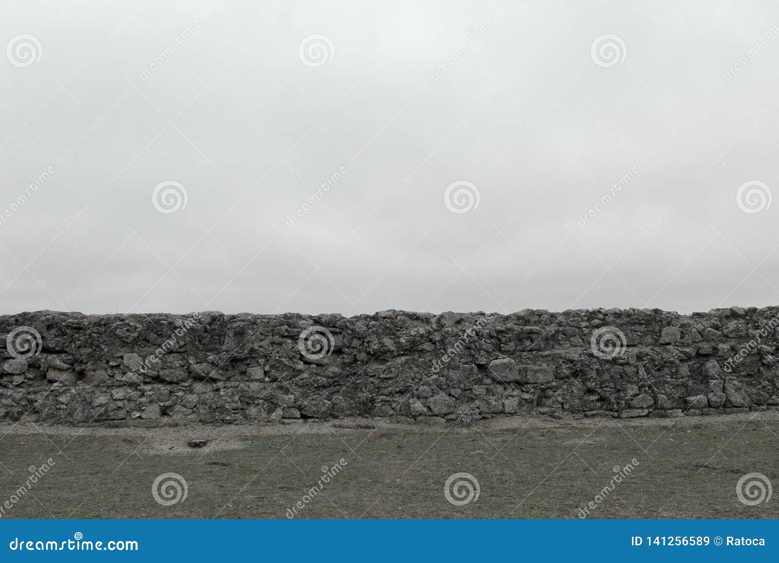 Rock wall in field stock image. Image of field, stone - 141256589
