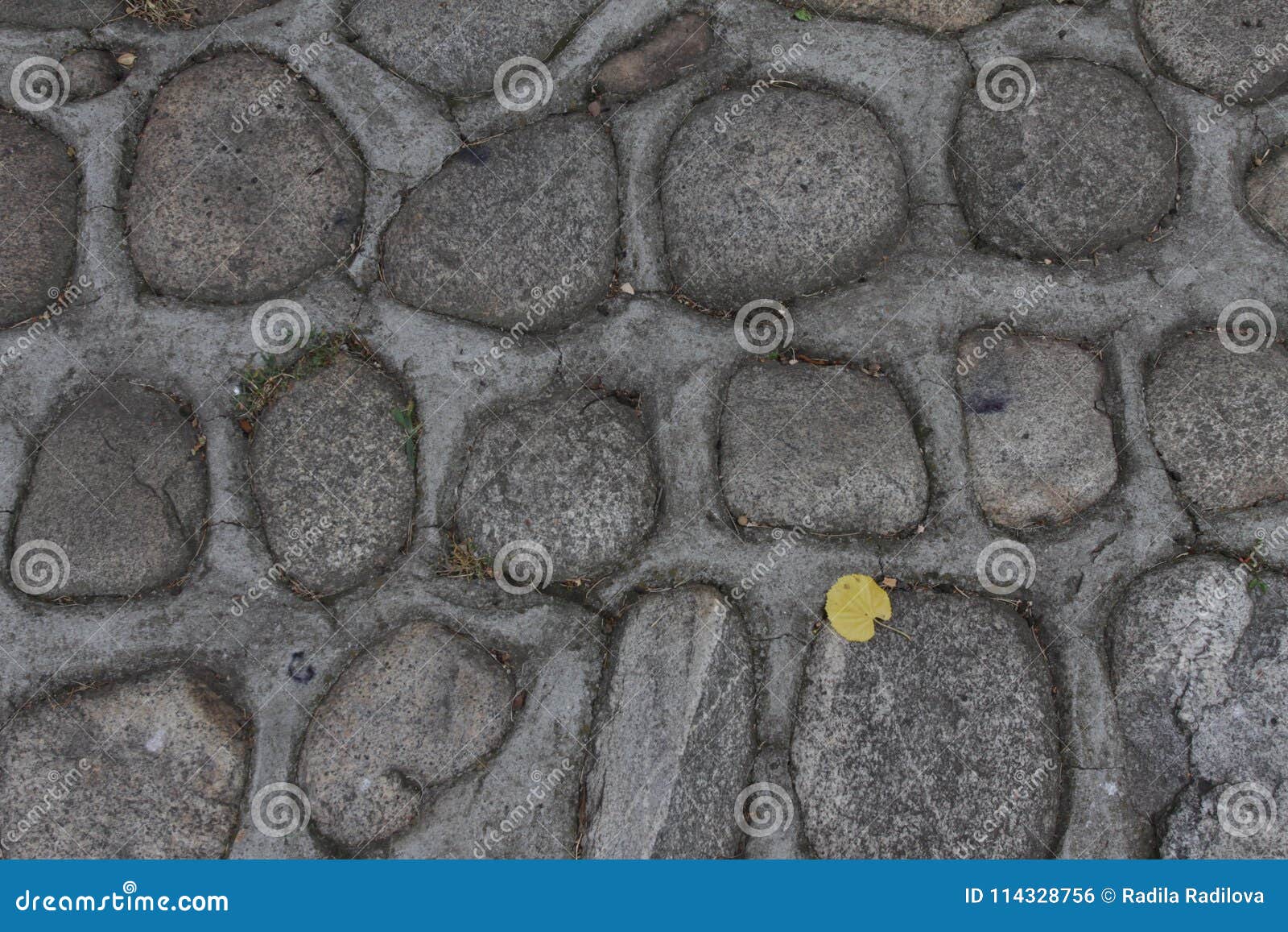 Rock Wall of Natural River Stones. Round Stones Wall Background. River ...